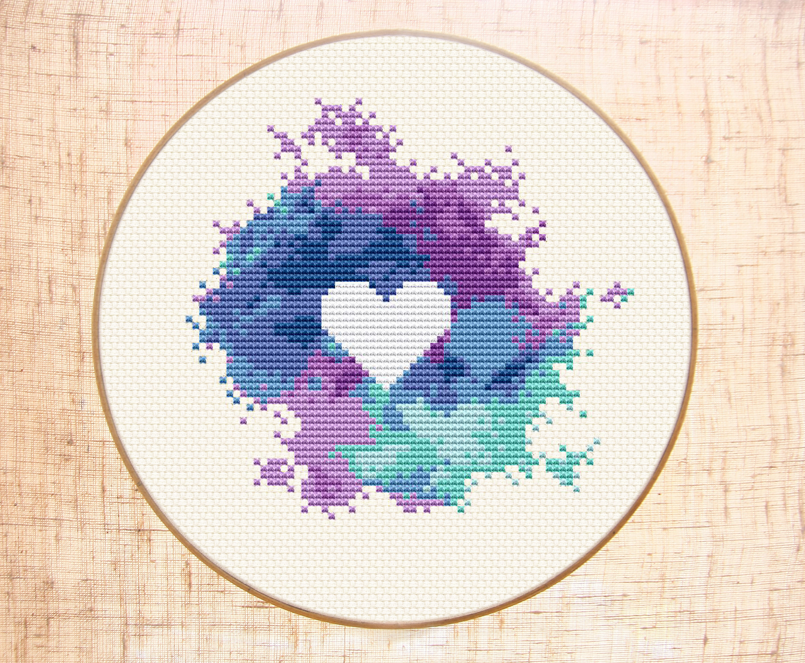 Valentines cross stitch pattern Modern cross stitch Heart em | Inspire Uplift