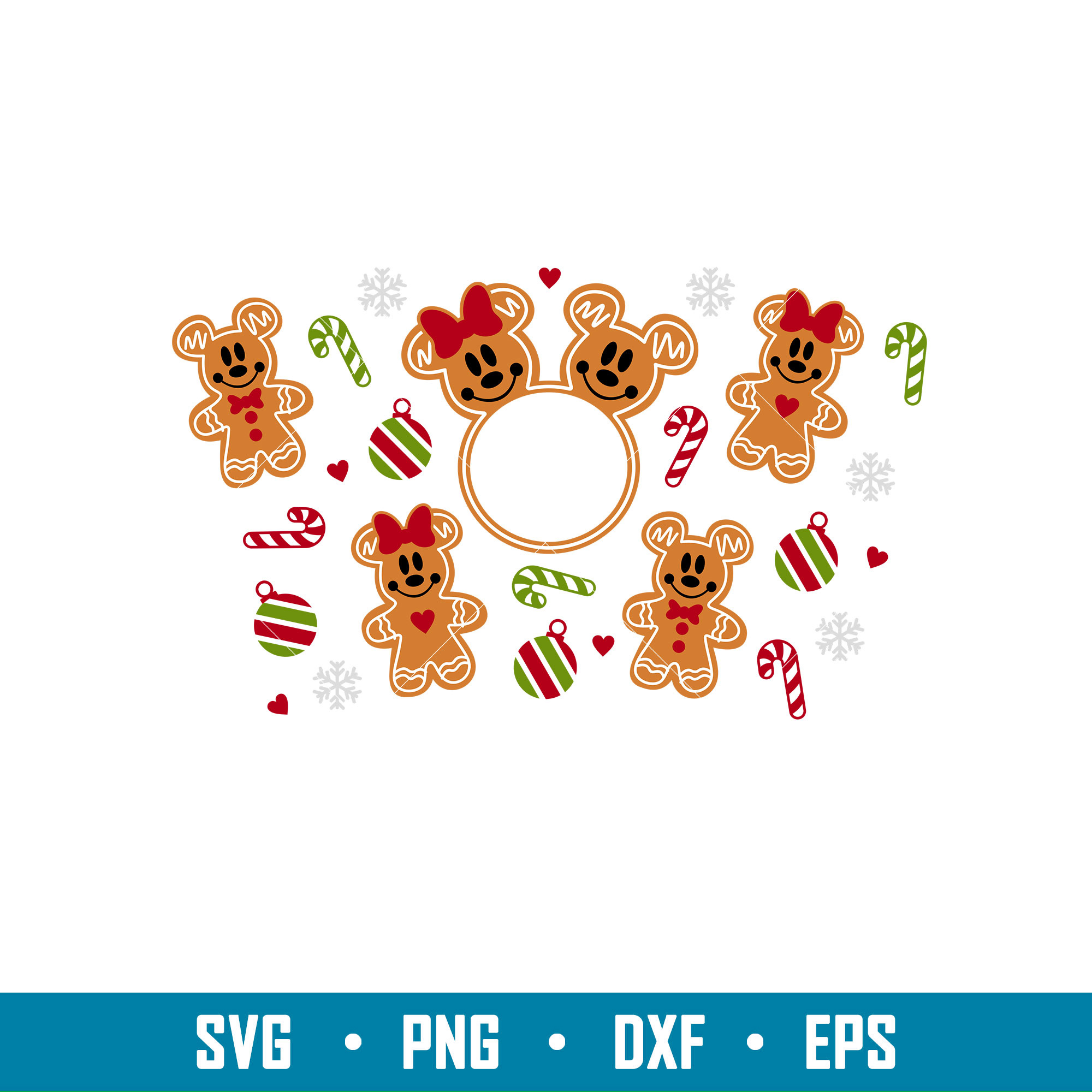 Gingerbread Ears Full Wrap, Christmas Gingerbread Mickey _ M | Inspire ...