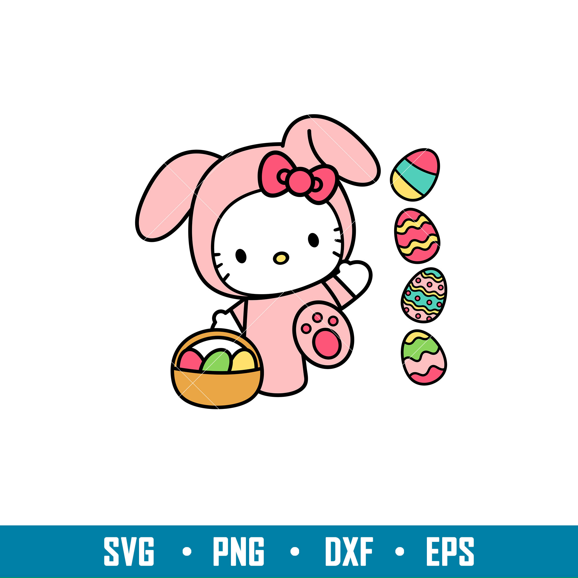 Hello Easter Kitten, Hello Easter Kitten Svg, Easter Bunny S - Inspire ...