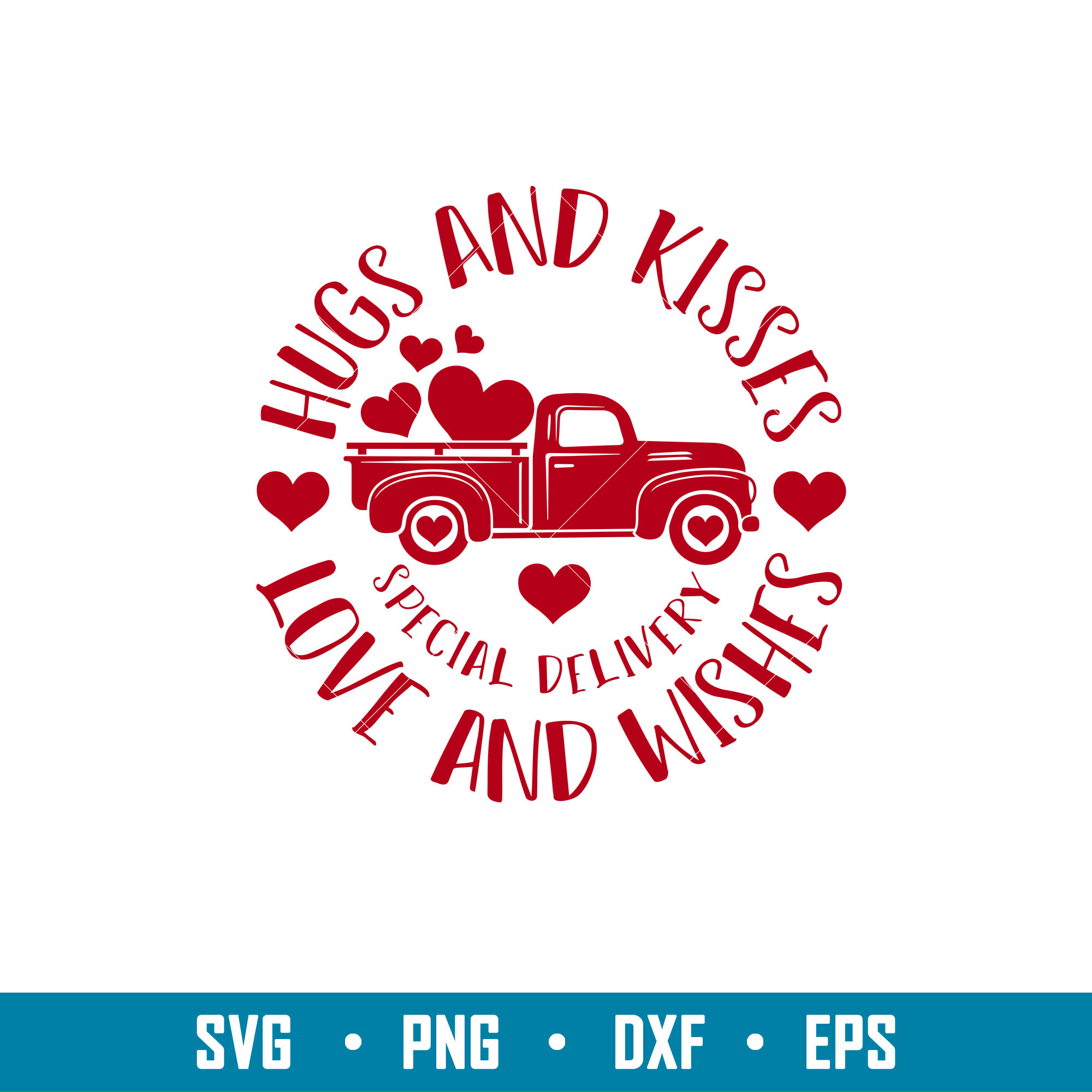 Hugs And Kisses Red Truck | Inspire Uplift