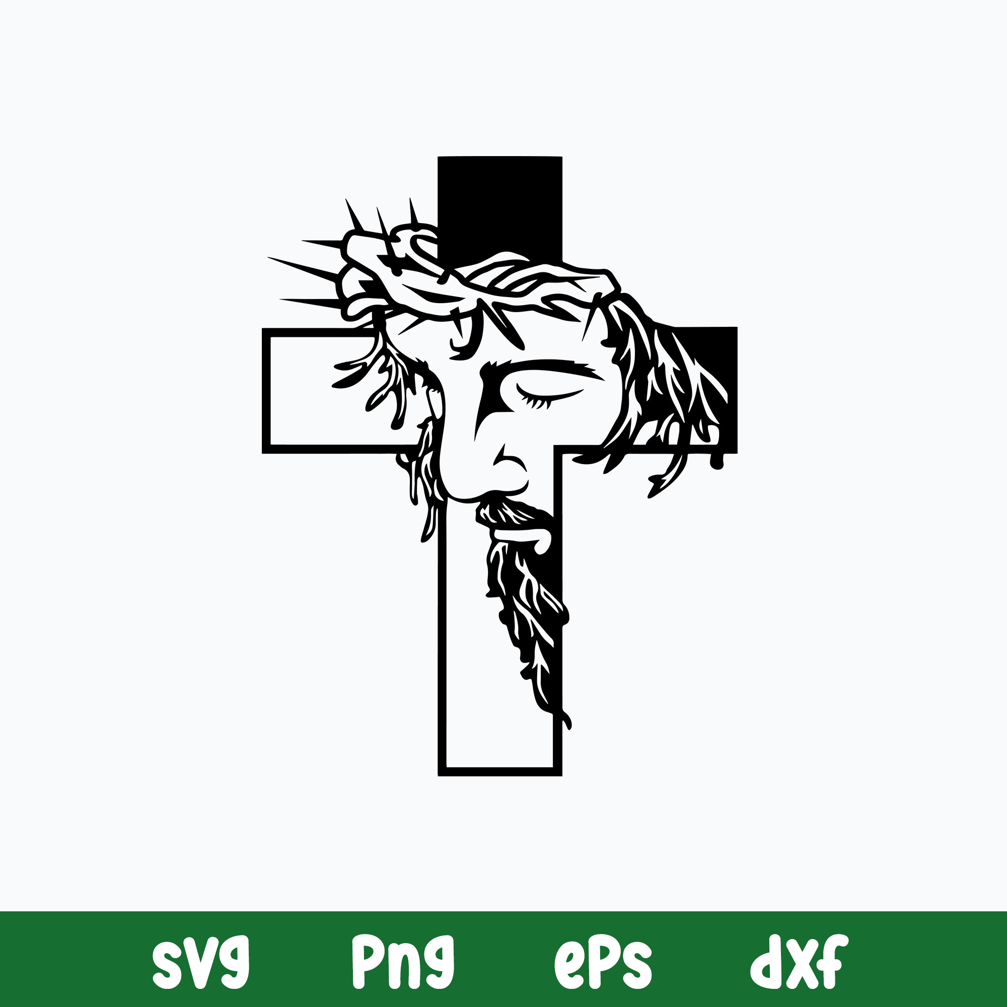 Jesus Cross Svg Christian Cross Svg, Png Dxf Eps File | Inspire Uplift
