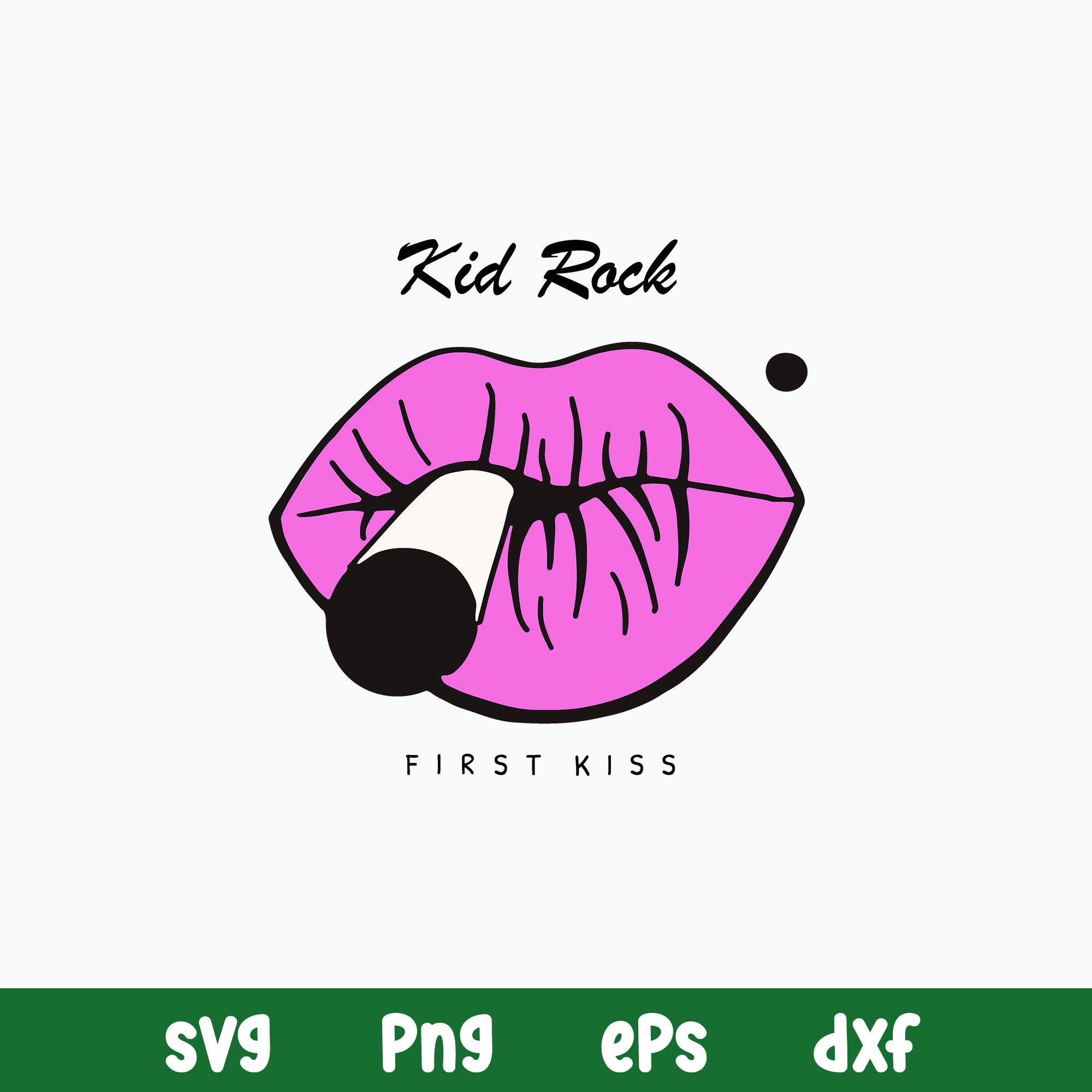 Kid Rock First Kiss Lips Smoking Svg, Lip Svg, Png Dxf Eps F | Inspire ...