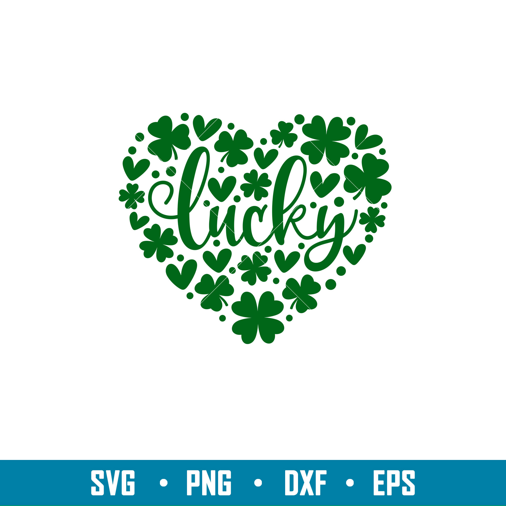 Lucky Clovers Heart, Lucky Clovers Heart Svg, Lucky Svg, Iri | Inspire ...