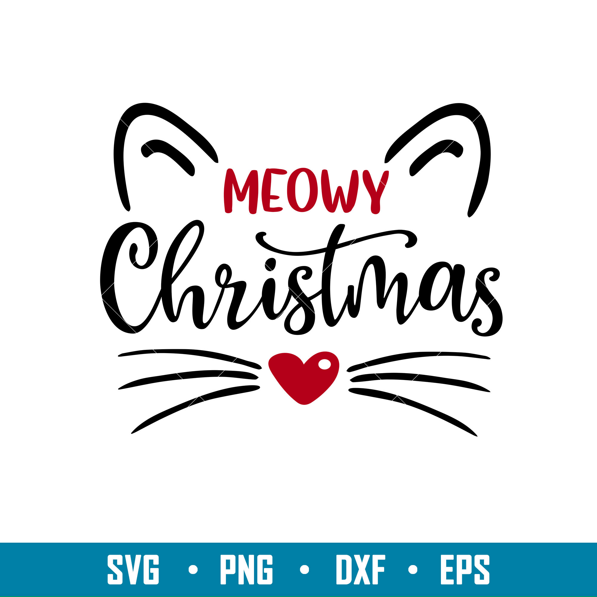 Meowy Christmas, Meowy Christmas Svg, Christmas Cat Svg, Mer | Inspire ...