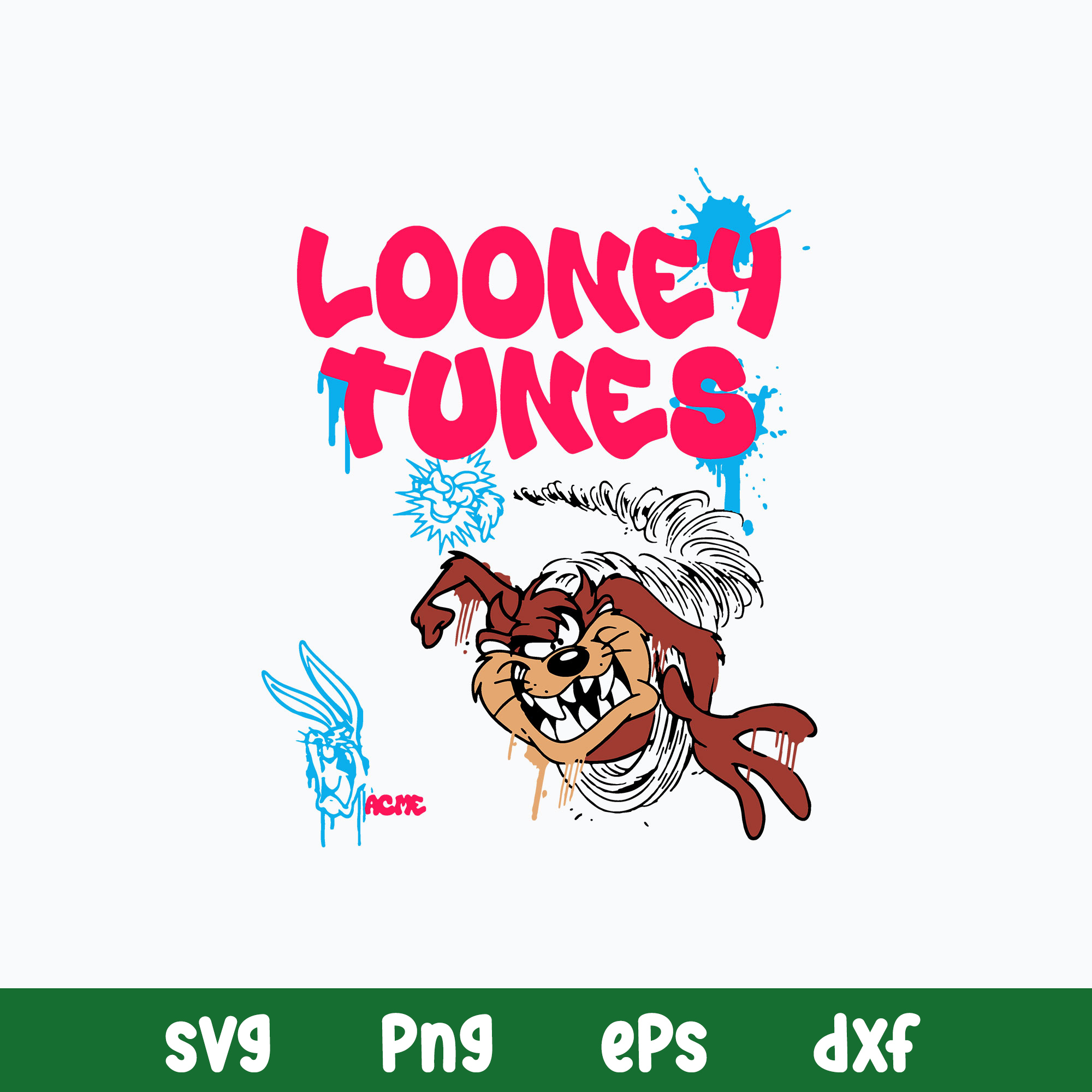 Looney Tunes Taz Svg, Taz Svg, Png Dxf Eps File | Inspire Uplift