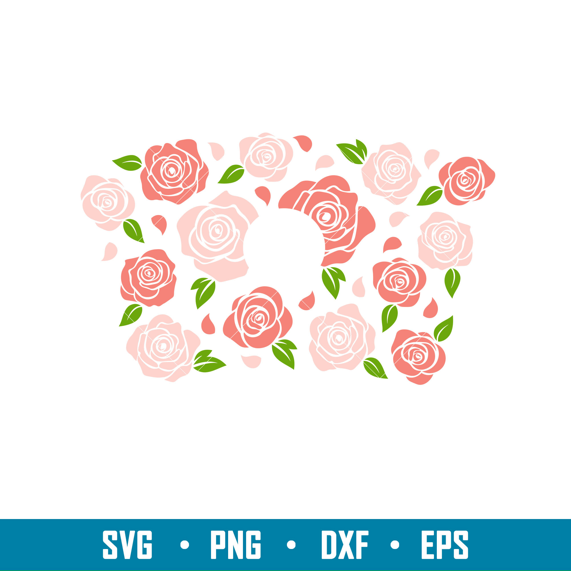 Roses Full Wrap, Roses Full Wrap Svg, Starbucks Svg, Coffee - Inspire ...