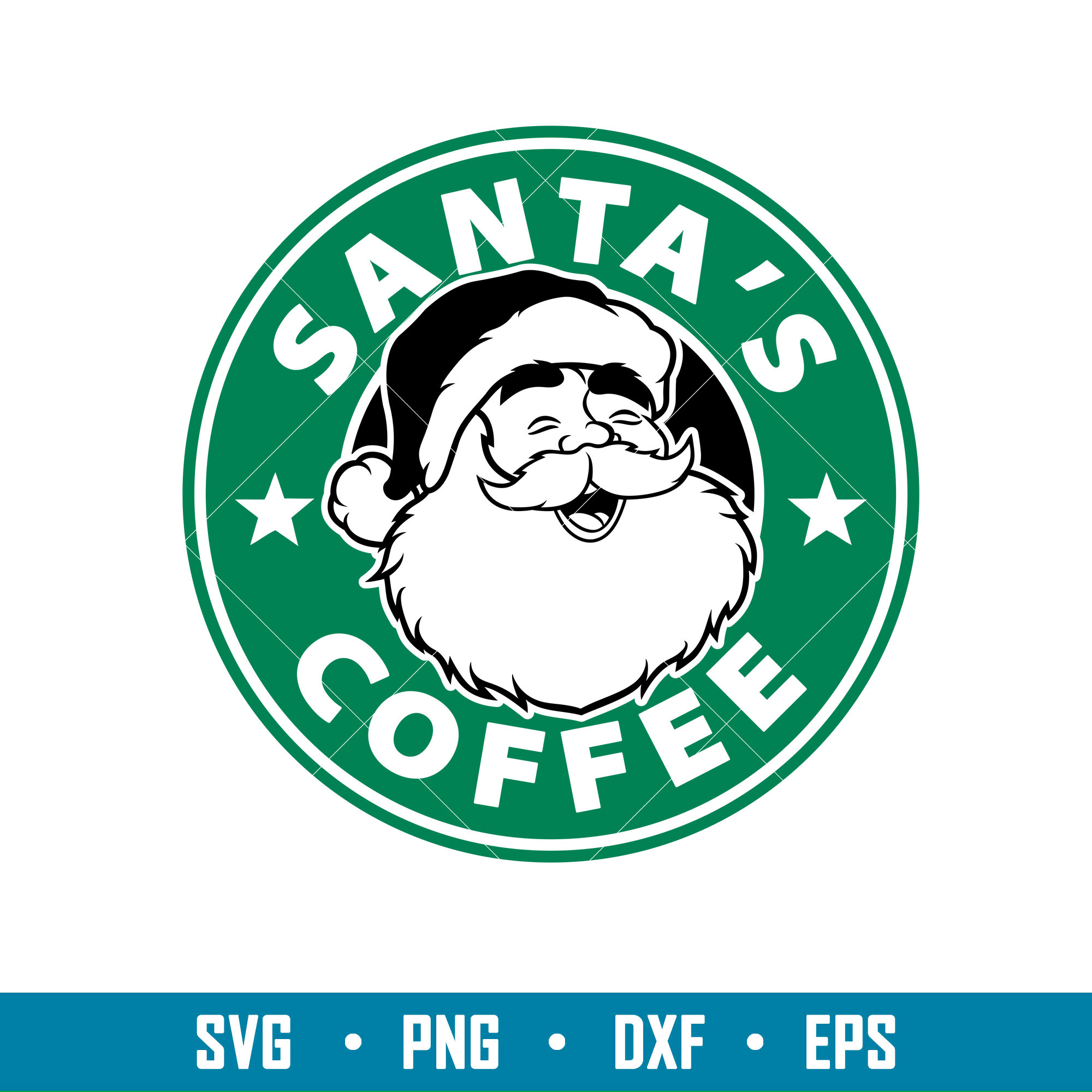 Santas Coffee, Santas Coffee Starbucks Svg, Santa Claus Svg, | Inspire ...