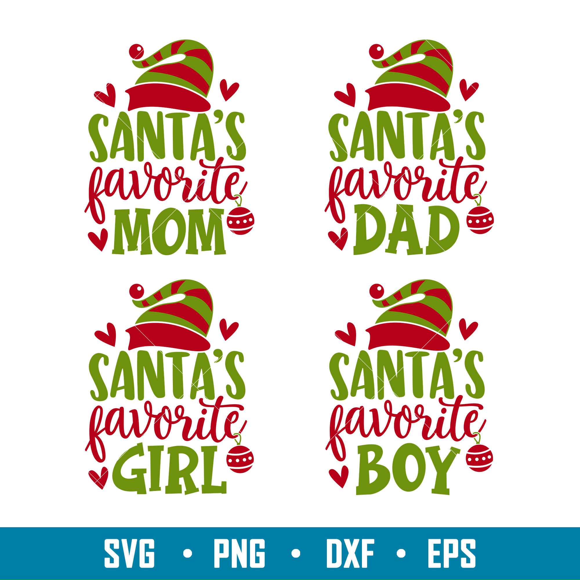 Santas Favorite Family, Santas Favorite Family Members Svg P | Inspire ...