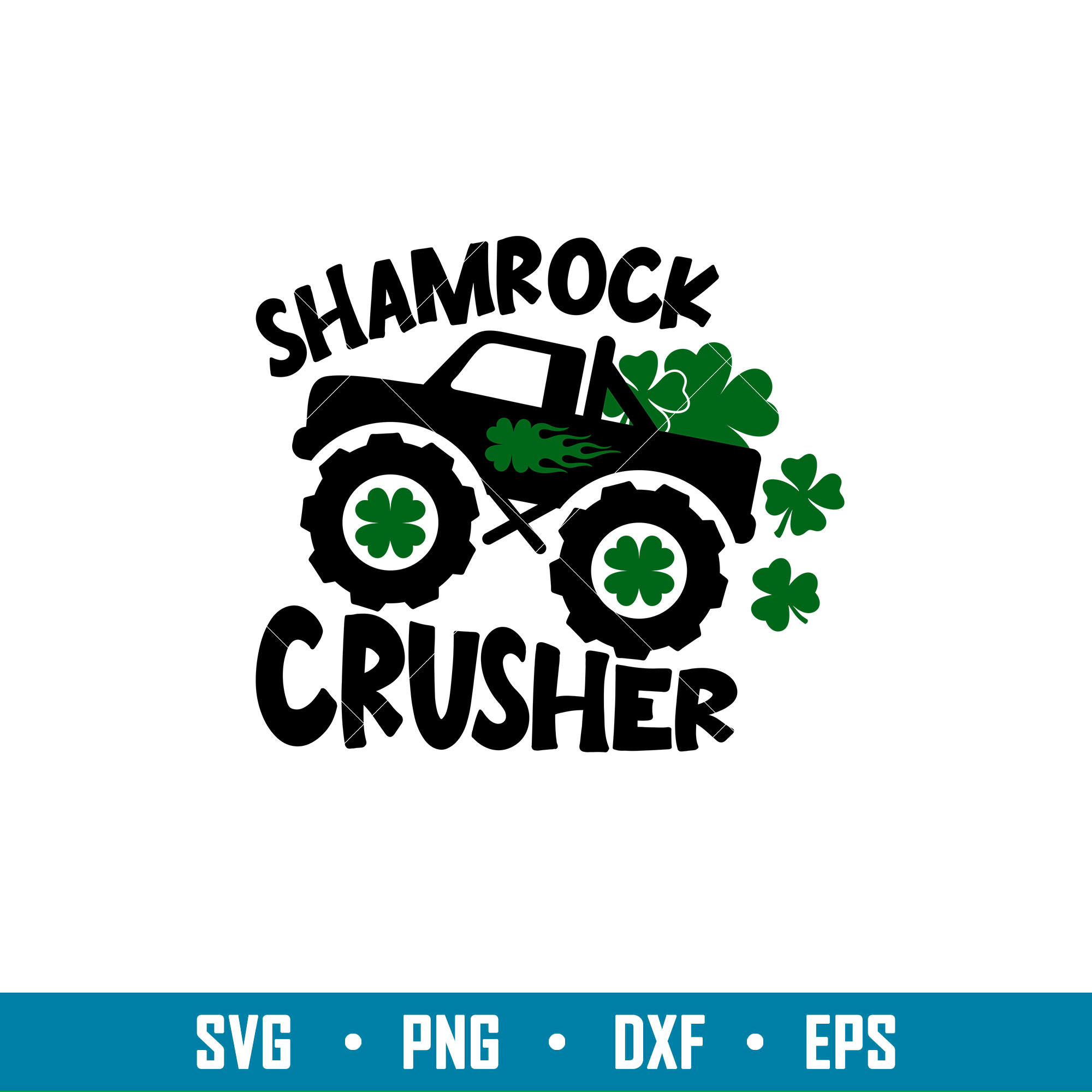 Shamrock Crusher Truck, Shamrock Crusher Truck Svg, St. Patr | Inspire ...