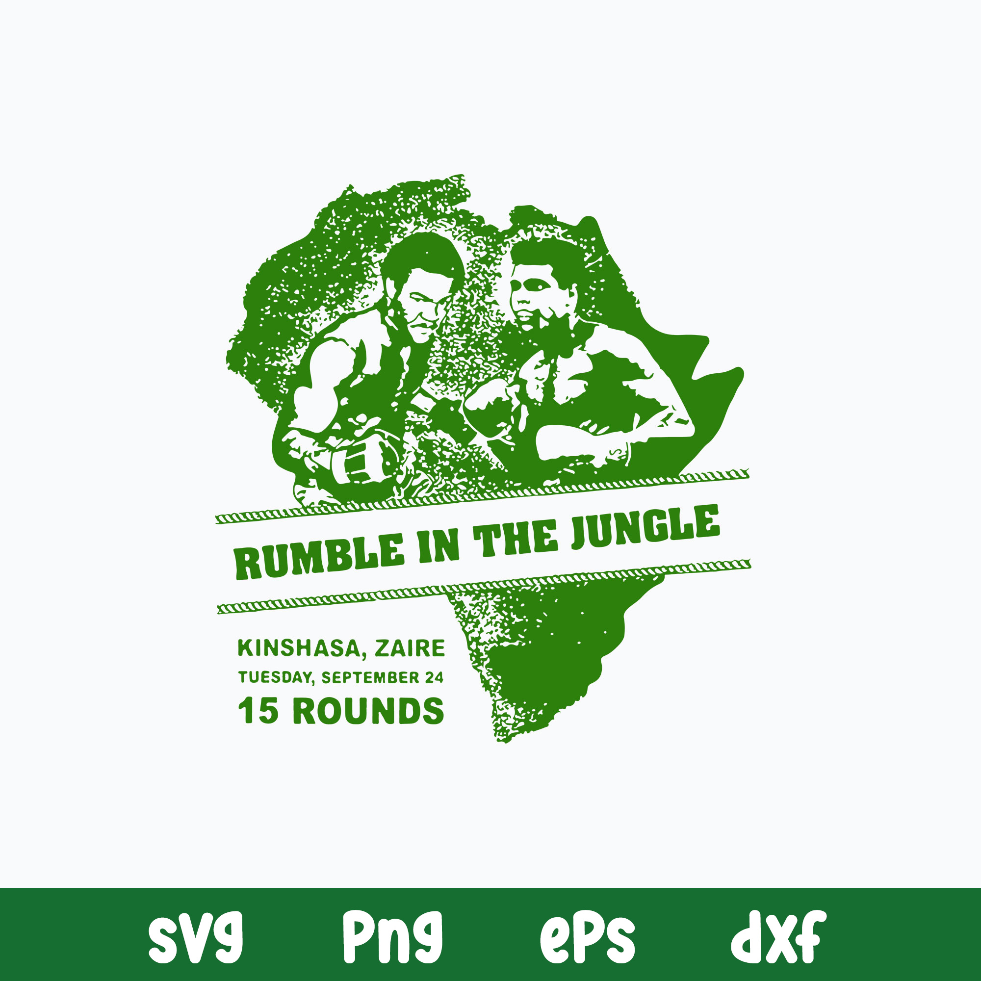 Muhammad Ali SVG Rumble In The Jungle Poster Ali vs Foreman | Inspire ...