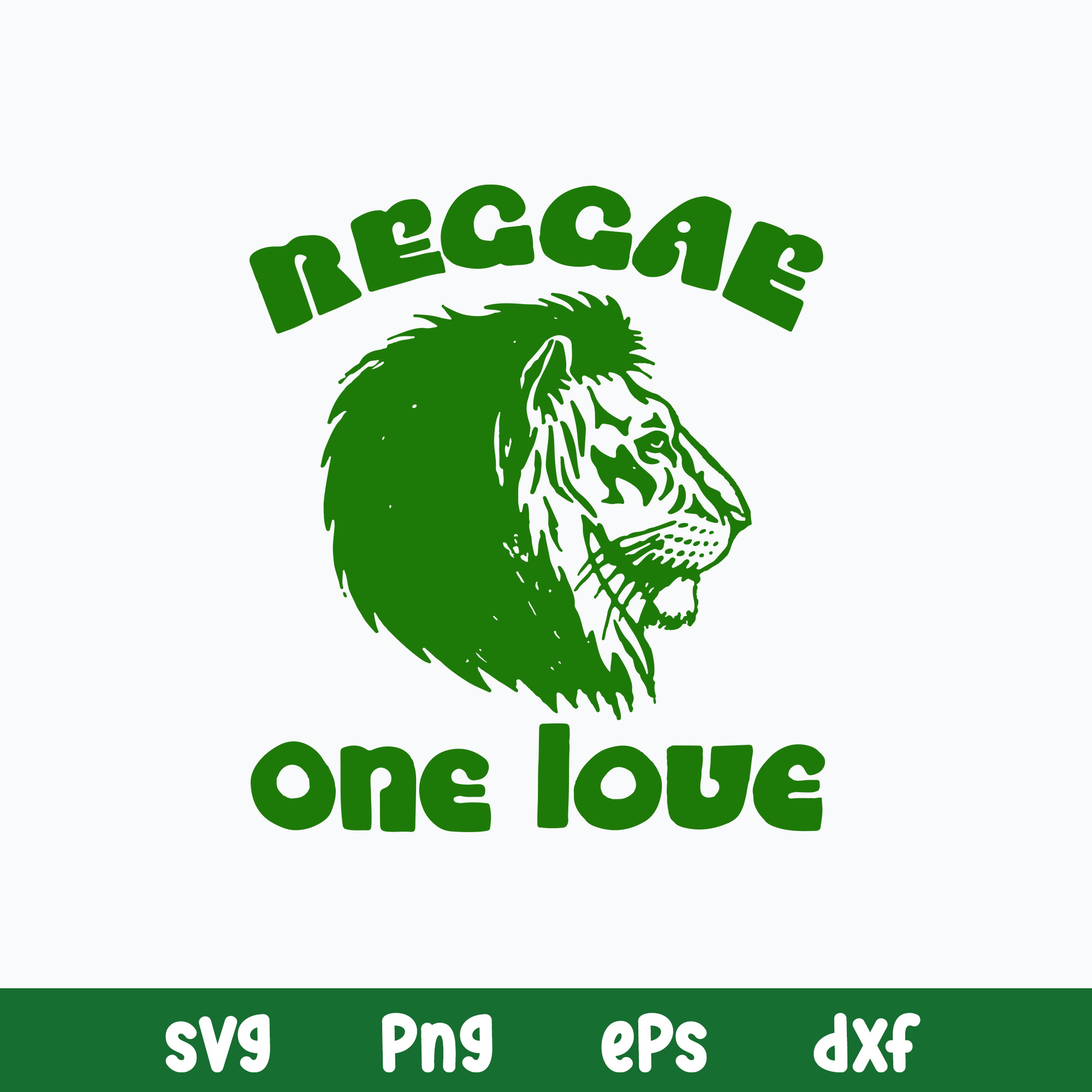 One Love Reggae Svg, Lion Svg, Png Dxf Eps File | Inspire Uplift