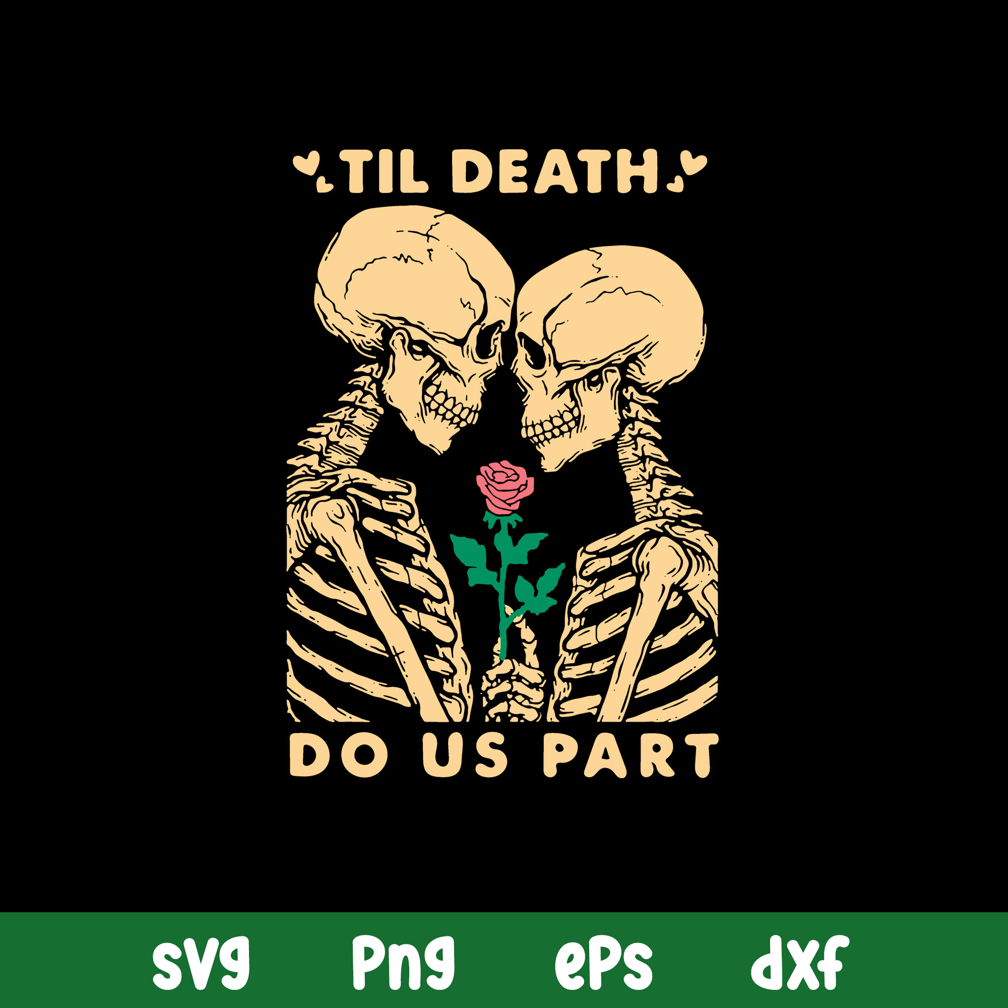 Til Death Do Us Part Svg, Skeleton Love Svg, Png Dxf Eps Fil | Inspire ...