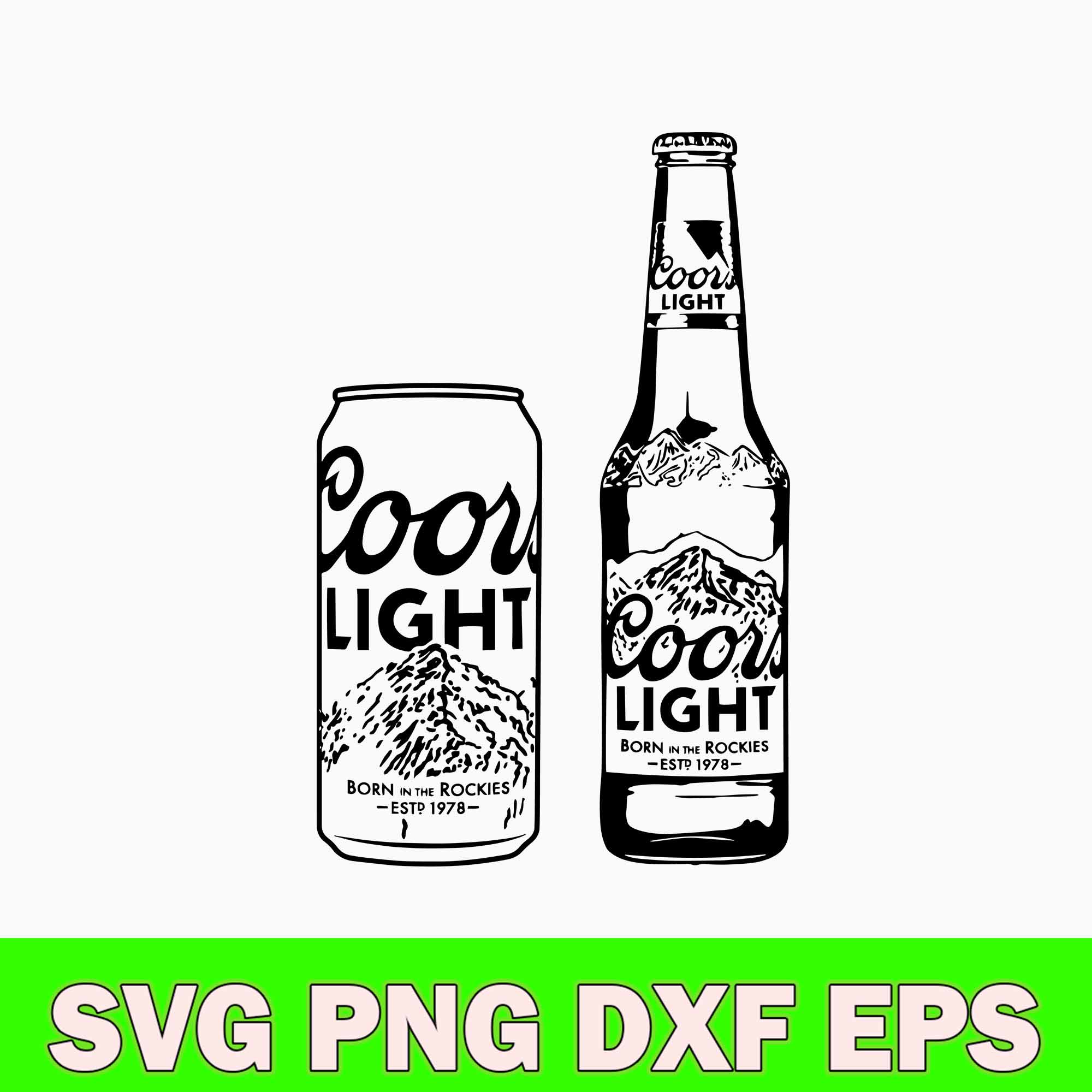 Coors Light Bottle And Can Alcohol Beer Svg, Coors Light Bee | Inspire ...