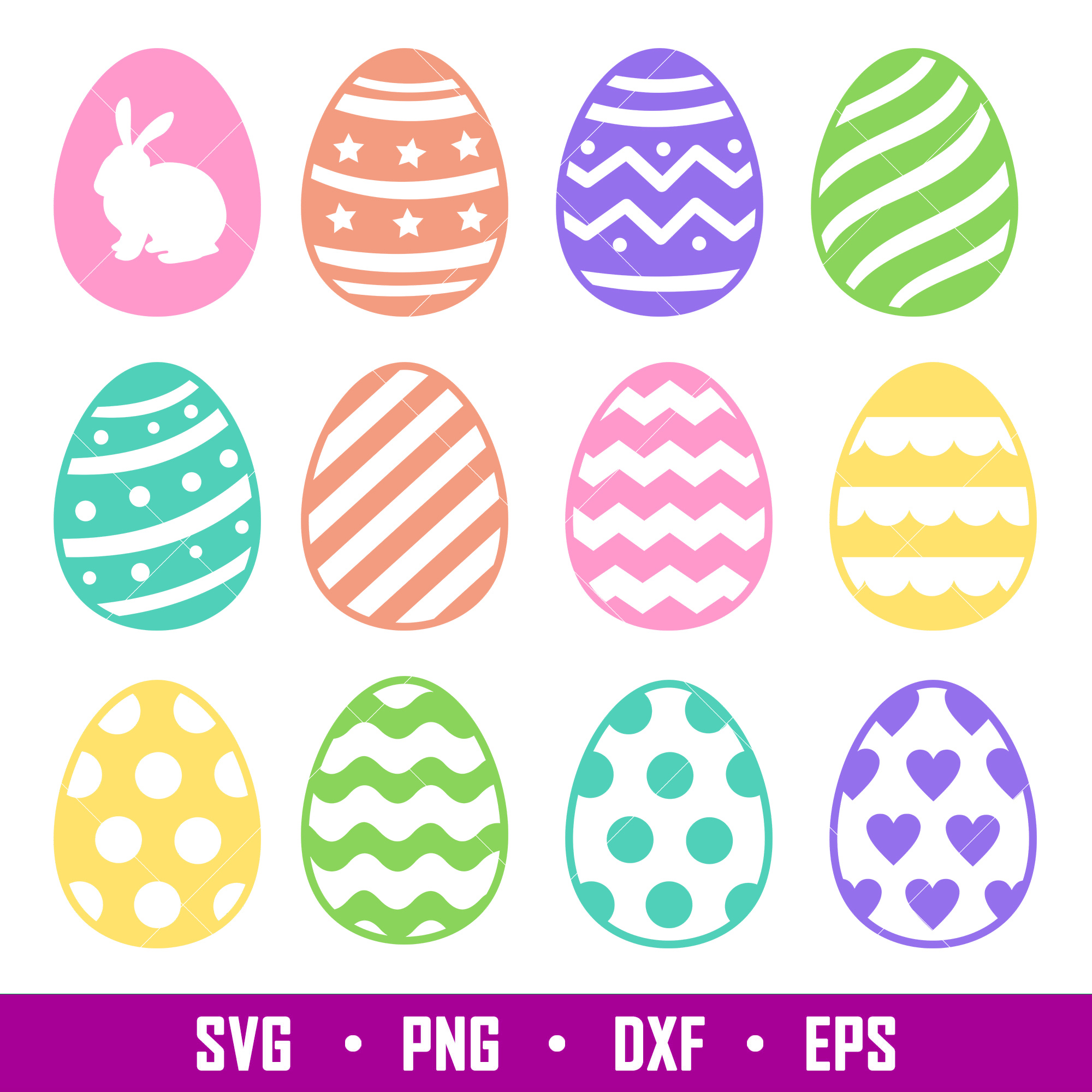 Easter Eggs, Easter Eggs Svg, Happy Easter Svg, Easter egg S - Inspire ...