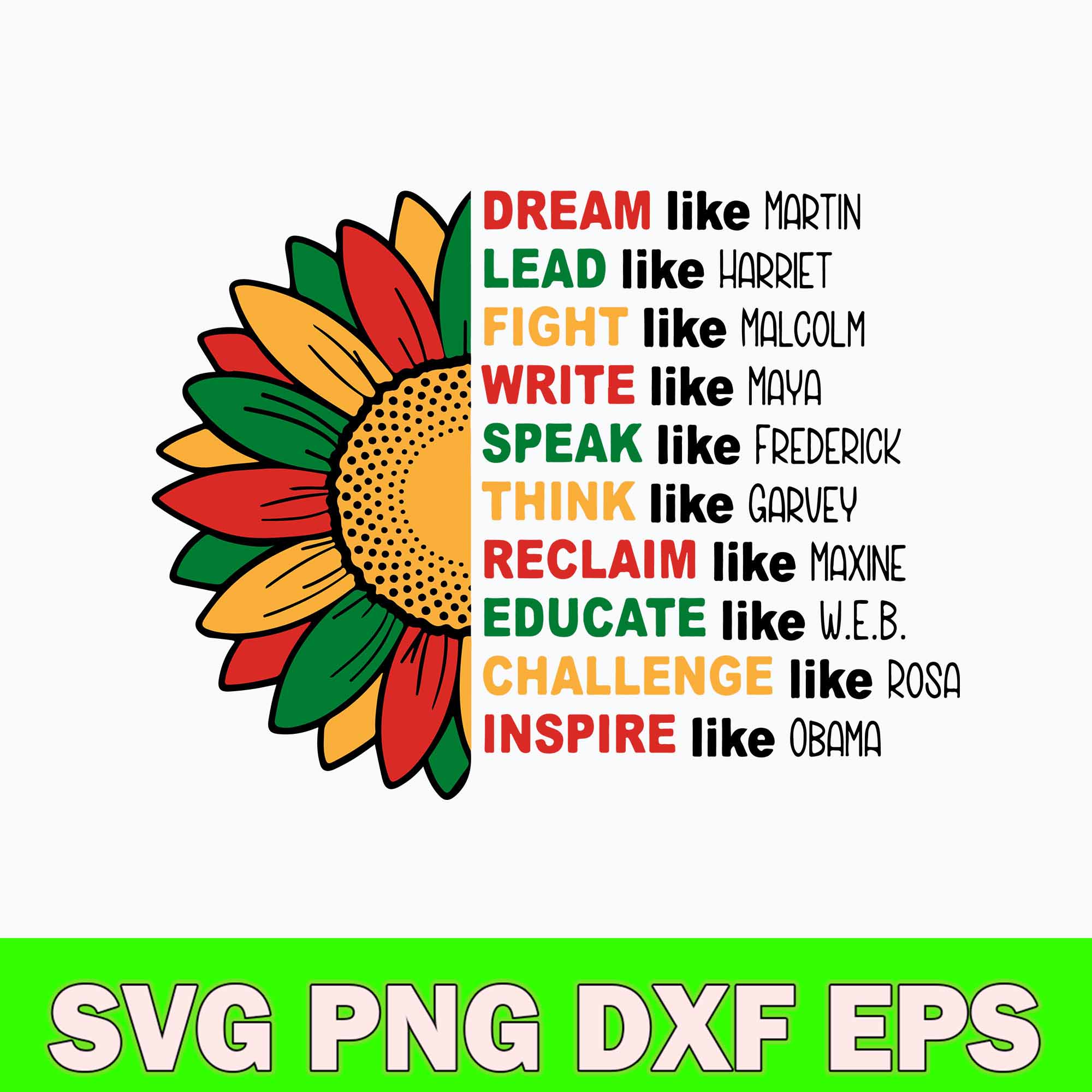 Dream Like Martin Svg, Juneteenth Svg, Black History Month S | Inspire ...