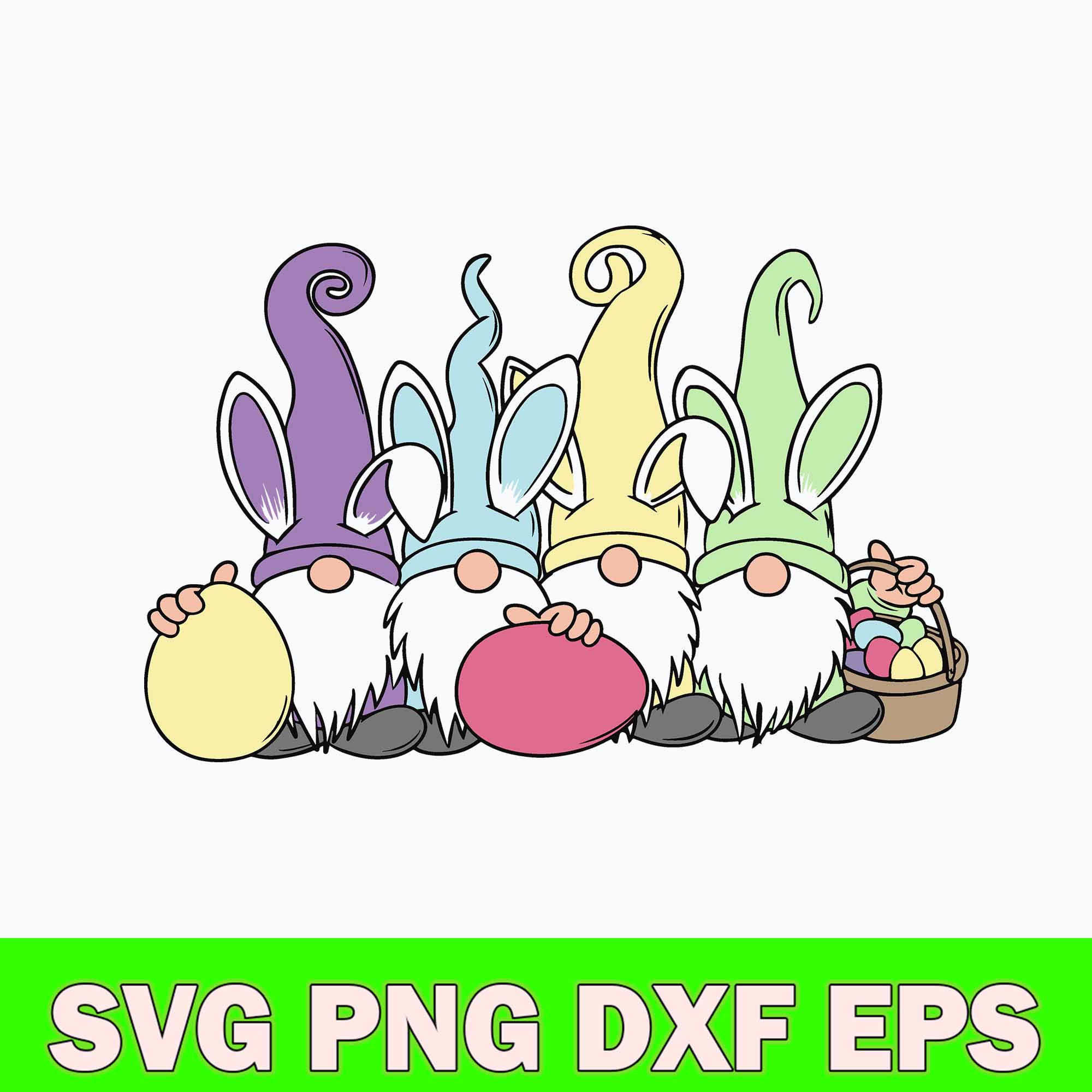 Easter Bunny Gnomes Svg, Gnomes Svg, Png Dxf Eps File - Inspire Uplift