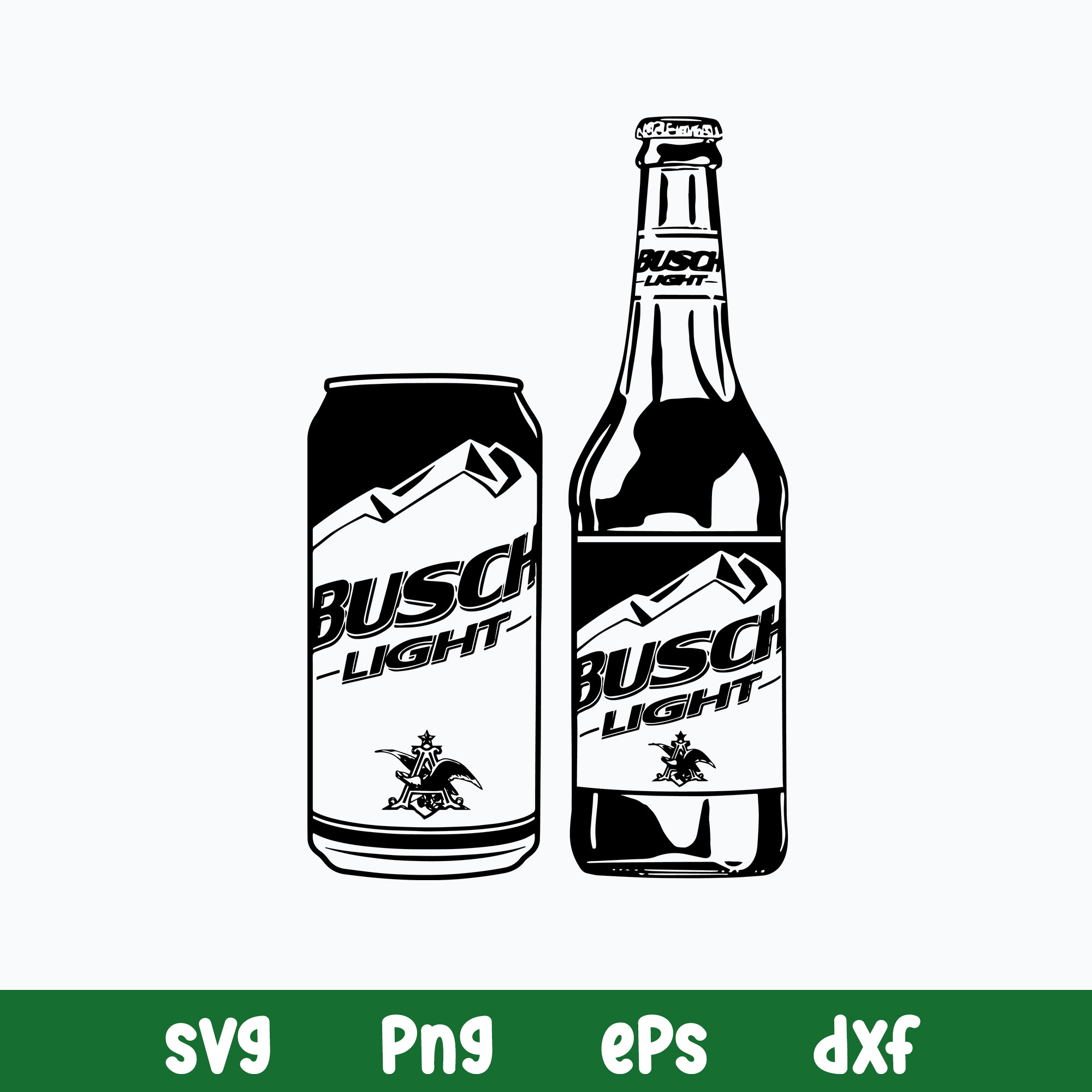Busch Light Bottle And Can Svg, Busch Light Svg, Png Dxf Eps - Inspire ...