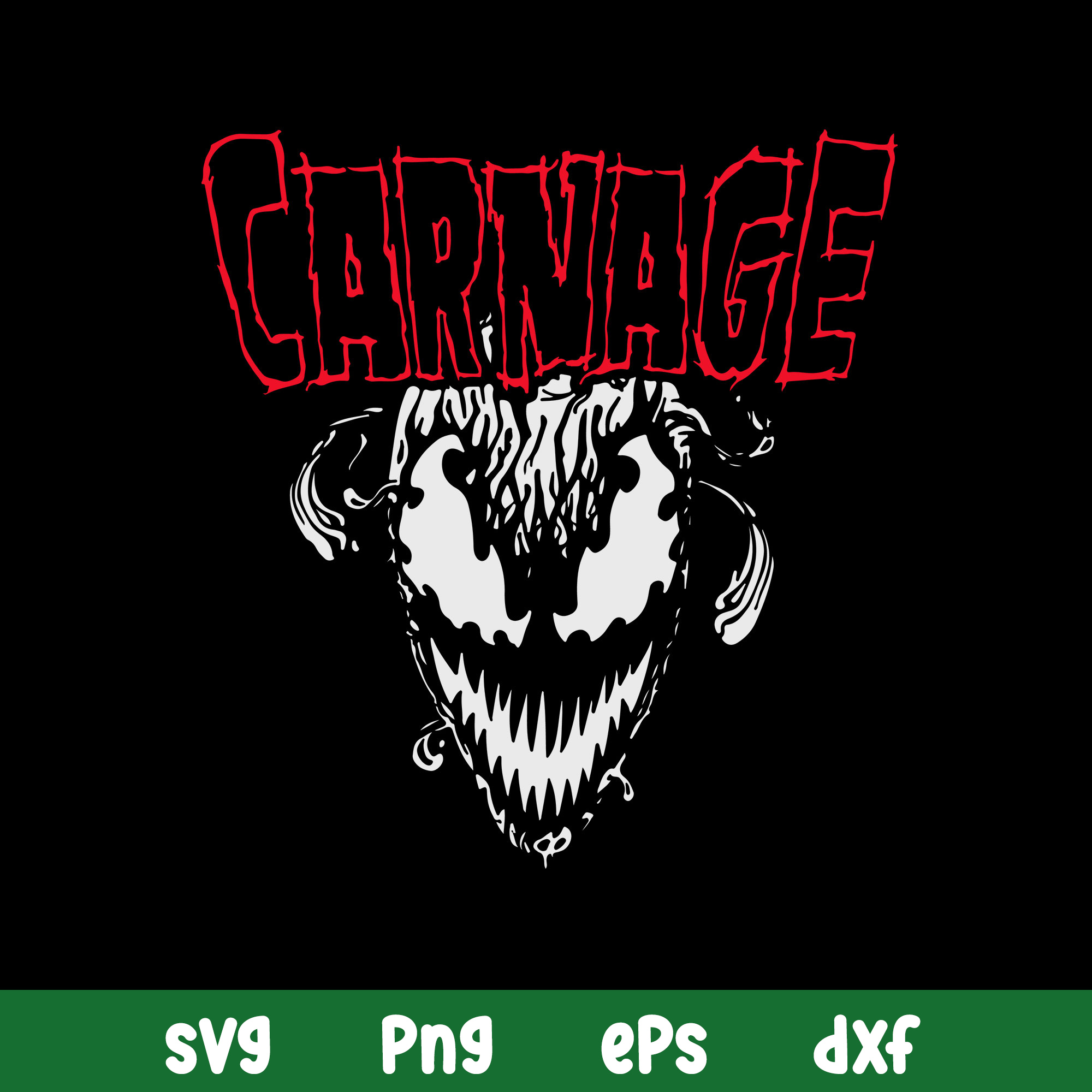 Carnage Venom Svg, Venom Svg, Venom Monster Svg, Png Dxf Eps | Inspire ...