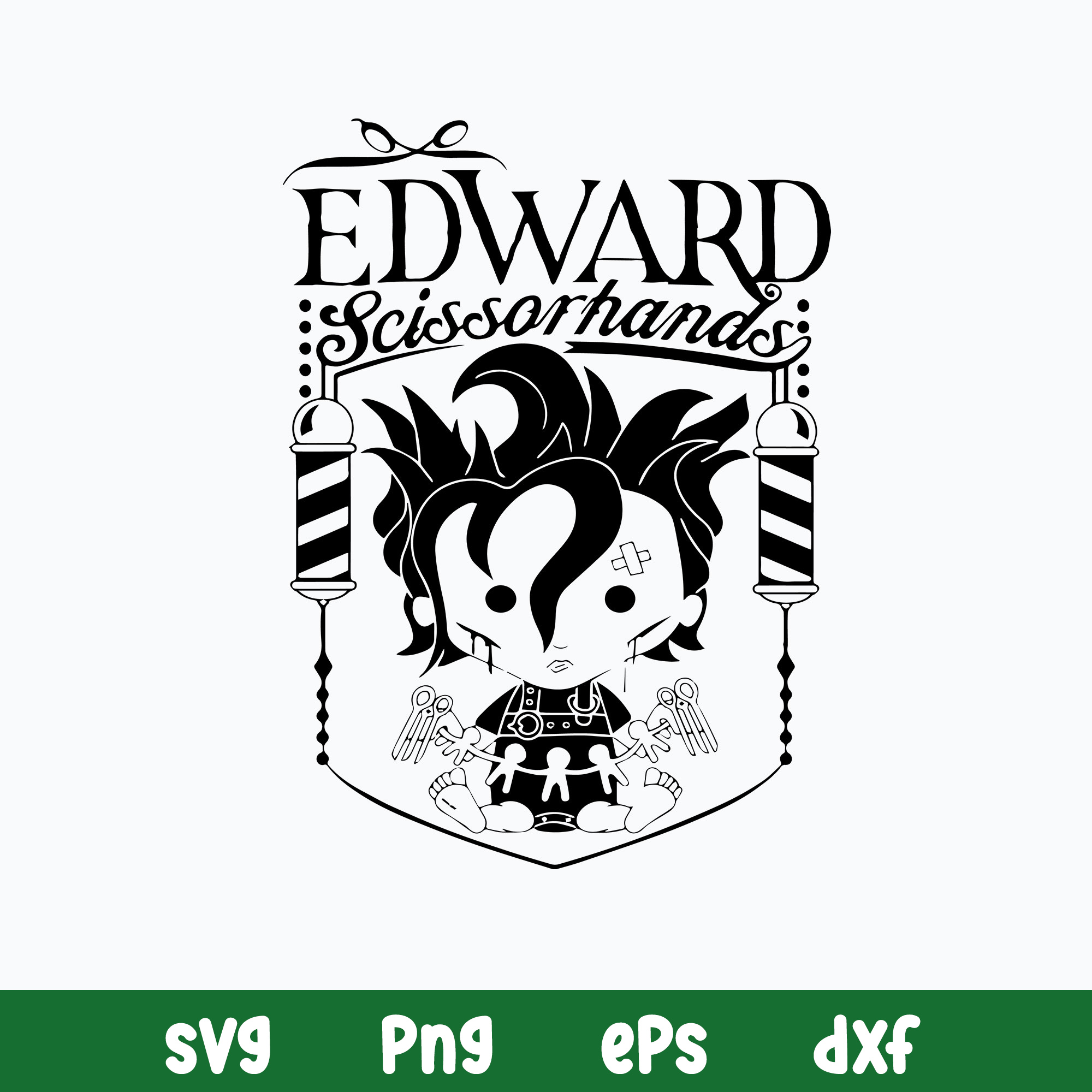 Chibi Edward Scissorhand Svg, Scissorhand Svg, Png Dxf Eps F - Inspire ...
