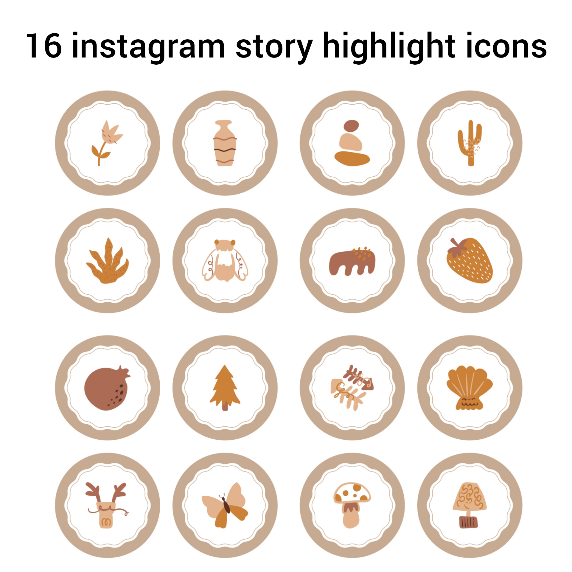 16 boho instagram story icons. Aesthetic highlight instagram | Inspire ...