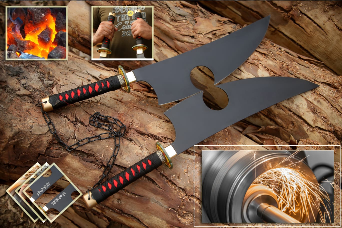 Tengen Uzui twin Nichirin Demon slayer sword Double Anime Sw - Inspire ...