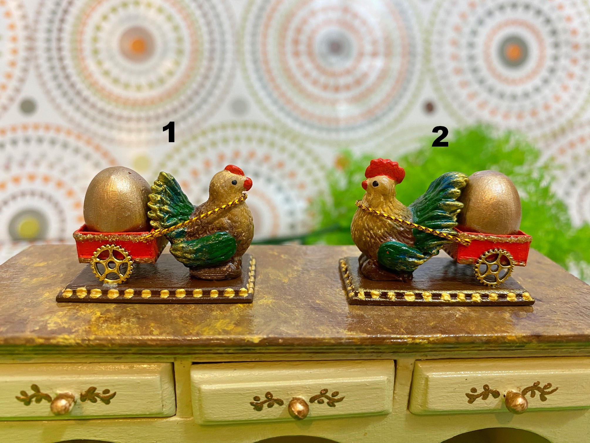 Easter miniature. Holiday chickens. Easter. 1:12. | Inspire Uplift