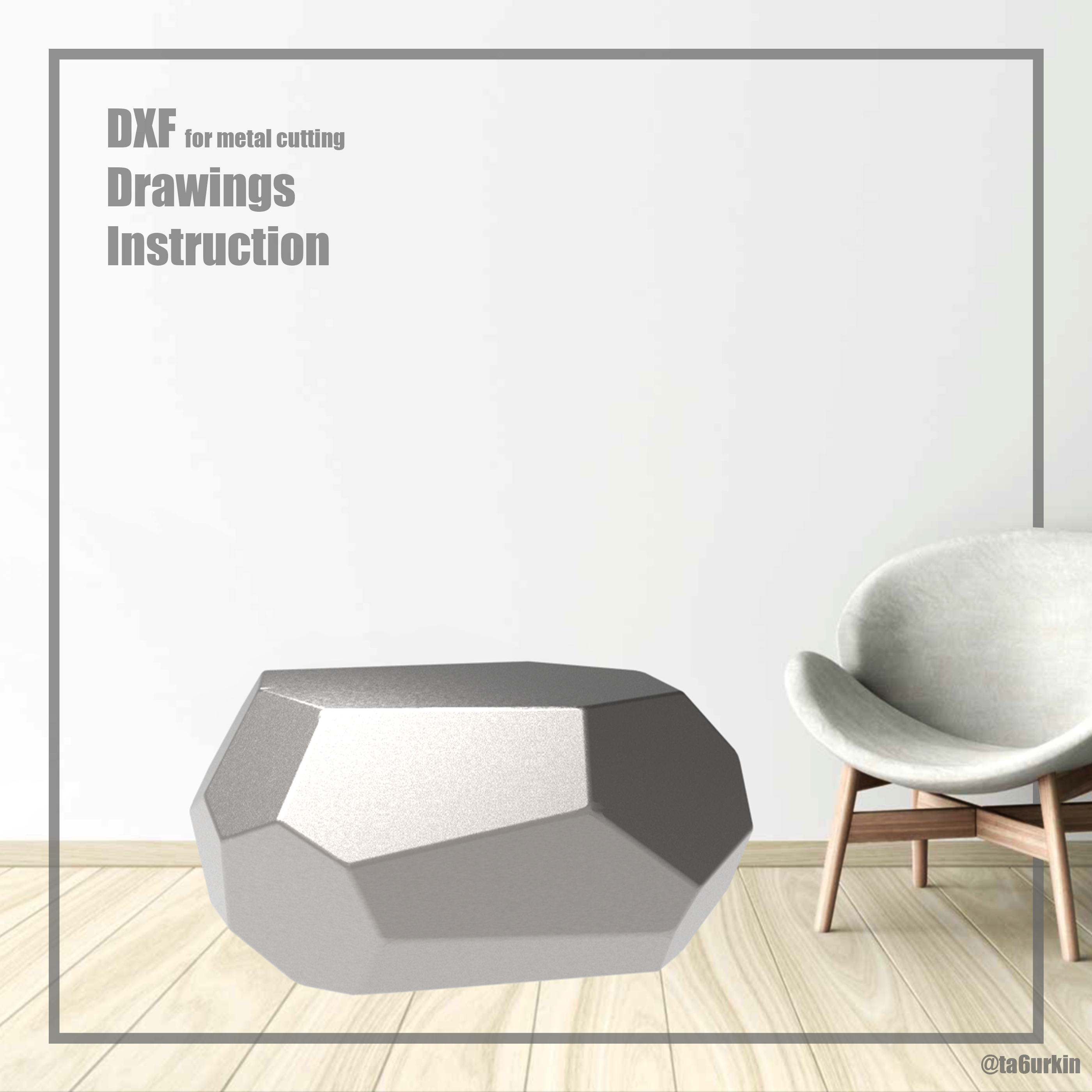 Welding Project Plans Drawings Stone Table (DXF, PDF) | Inspire Uplift