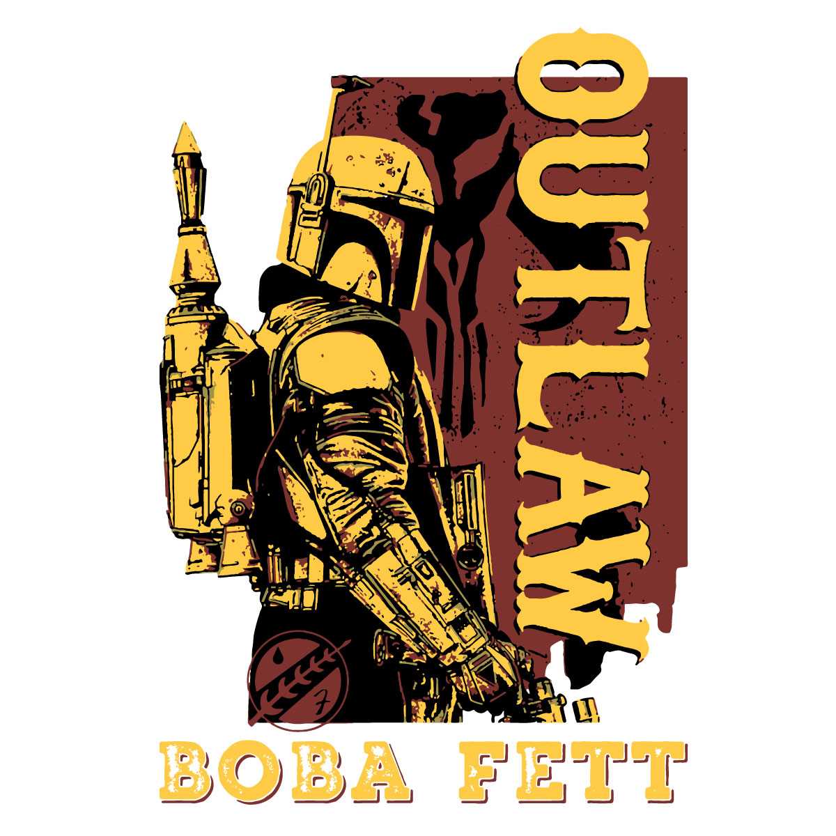 Star Wars The Book of Boba Fett Galactic Outlaw Poster Svg, | Inspire ...