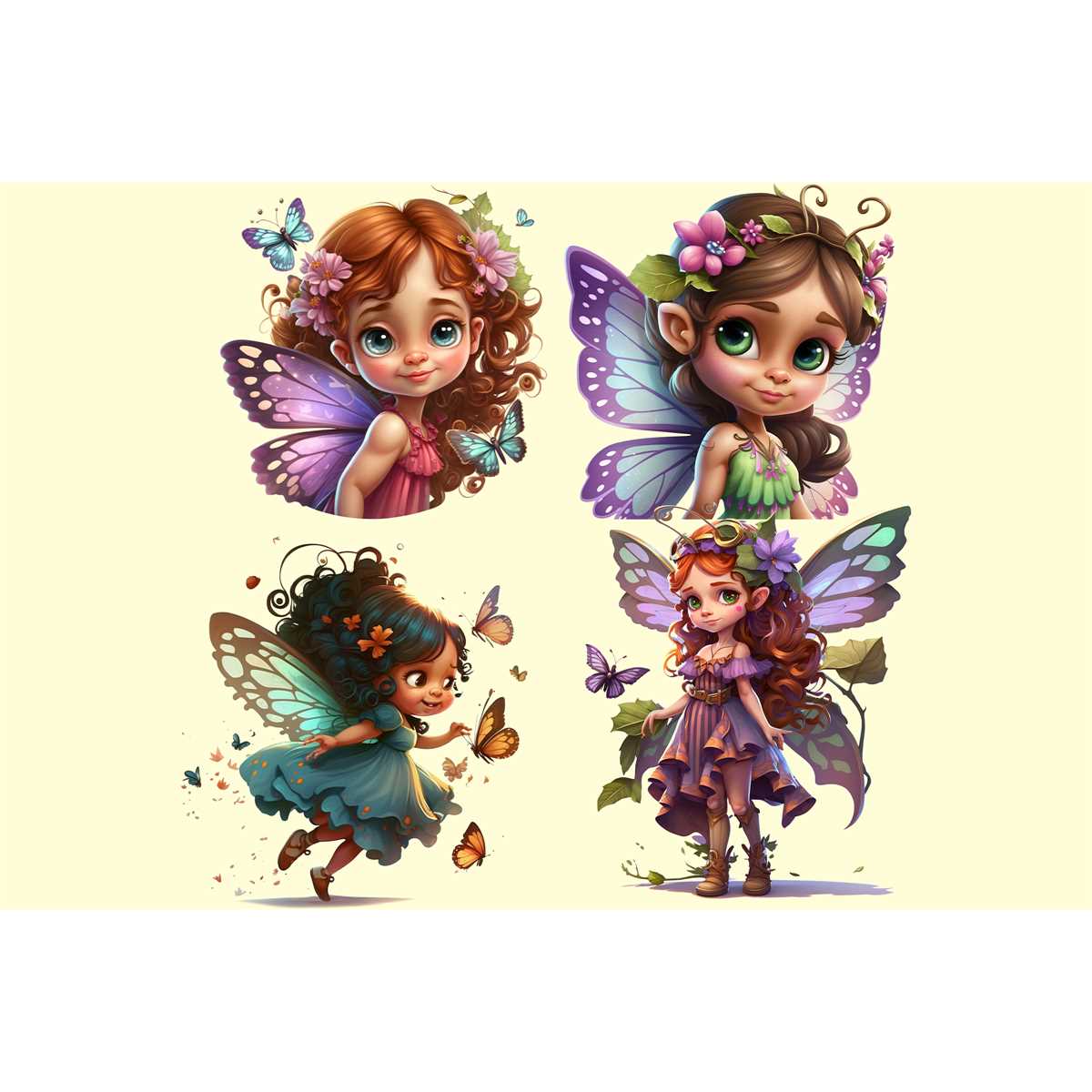 Watercolor Fantasy Fairy Clipart | Inspire Uplift