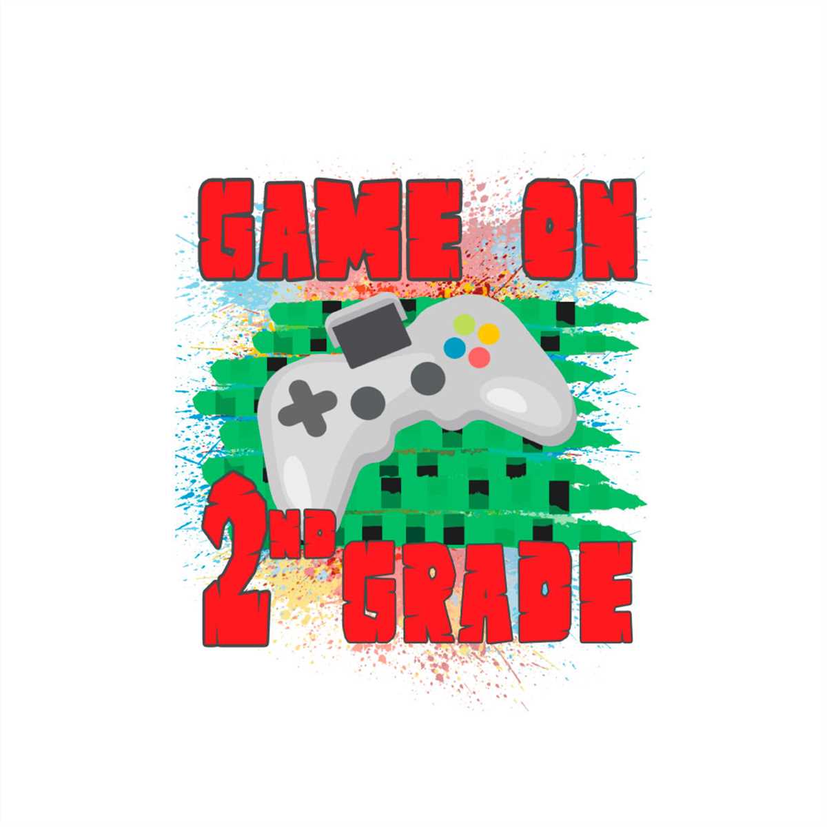 Game on 2nd grade watercolor PNG Sublimation, game PNG, 2nd | Inspire ...