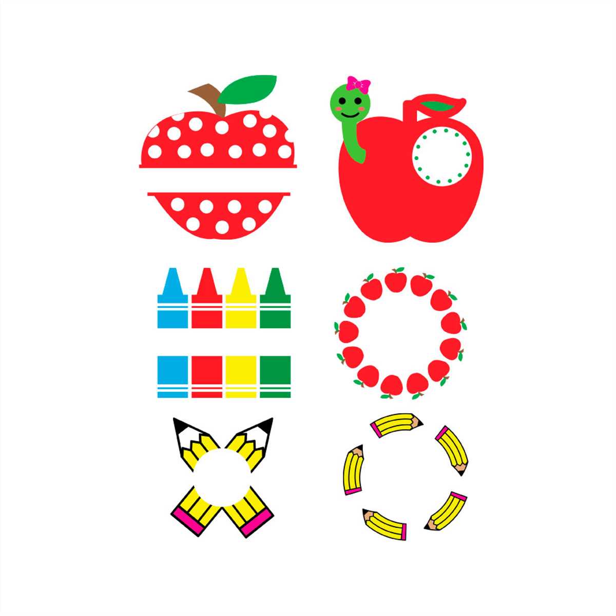 Back to school bundle PNG, crayons PNG | Inspire Uplift