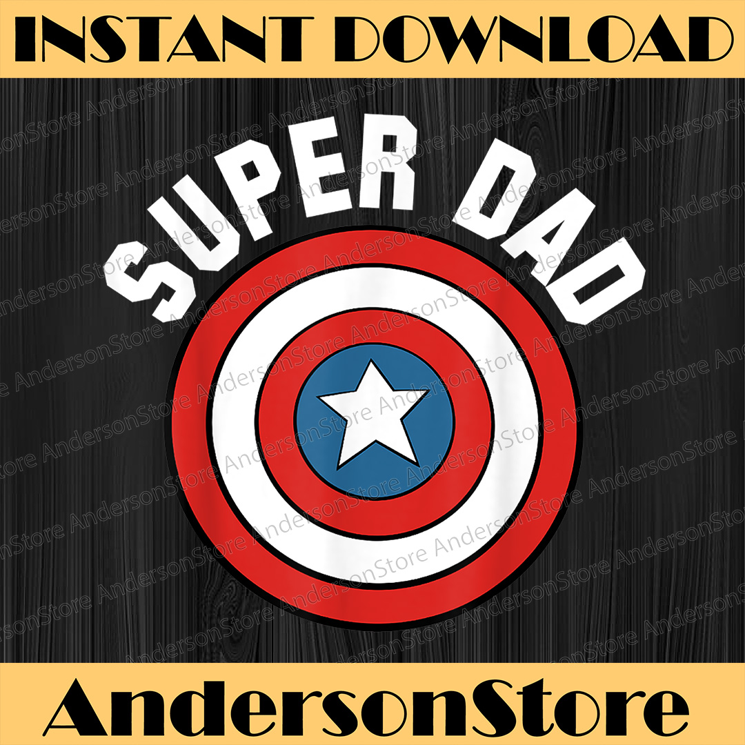 Marvel Father's Day Super Dad Captain America Shield Best Da | Inspire ...