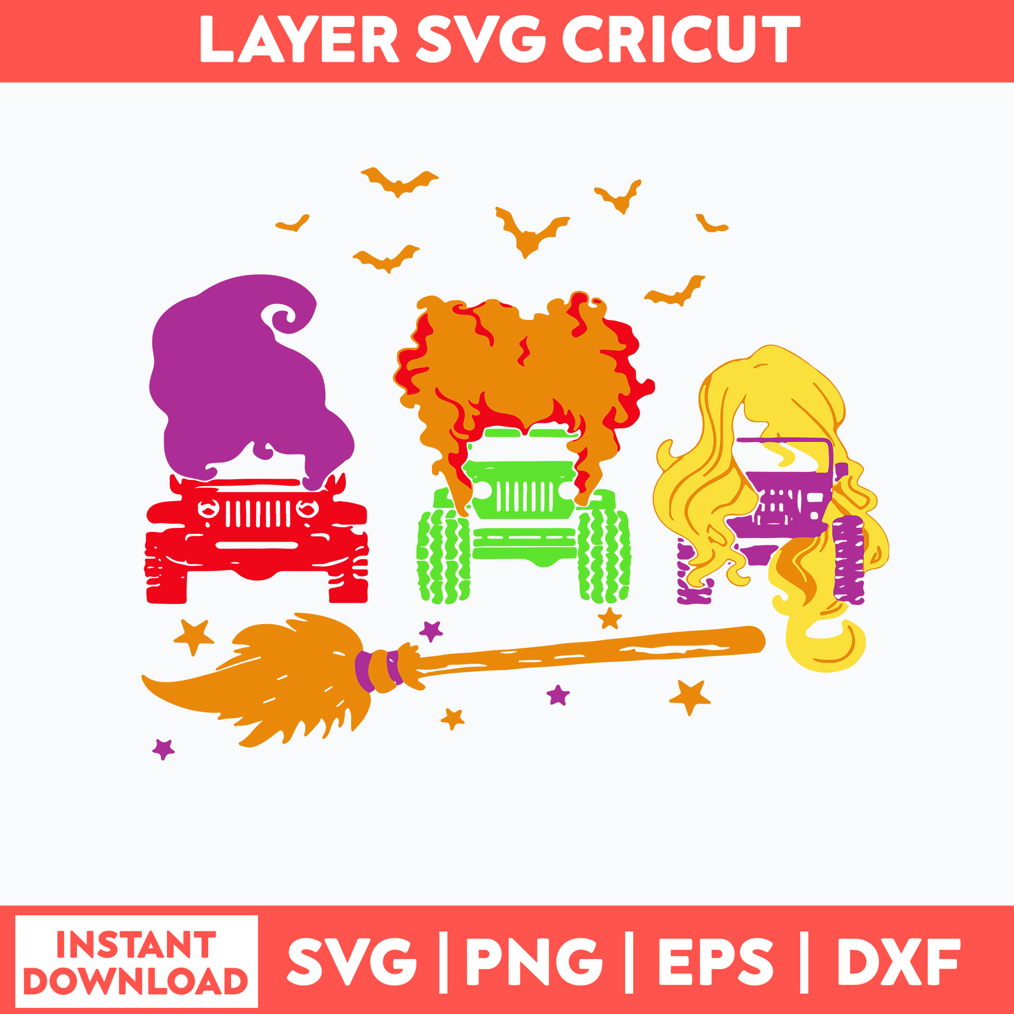 Houcus Pocus jeep Svg, Jeep svg, Hocus Pocus Svg, Png Dxf Ep | Inspire Uplift