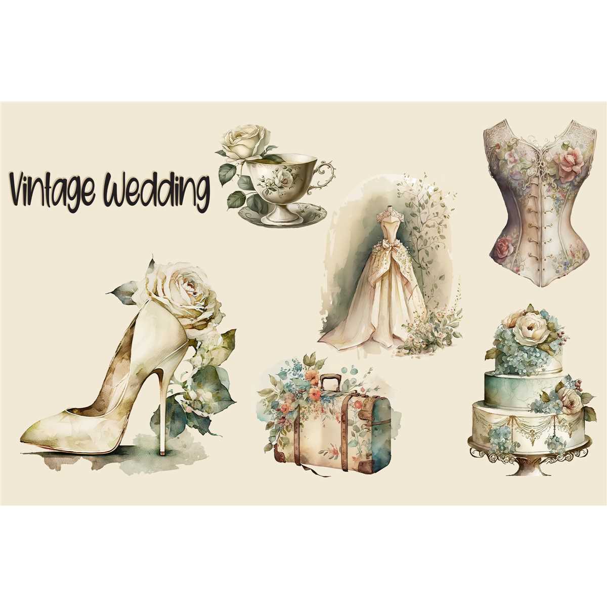 Vintage Wedding Watercolor | Inspire Uplift