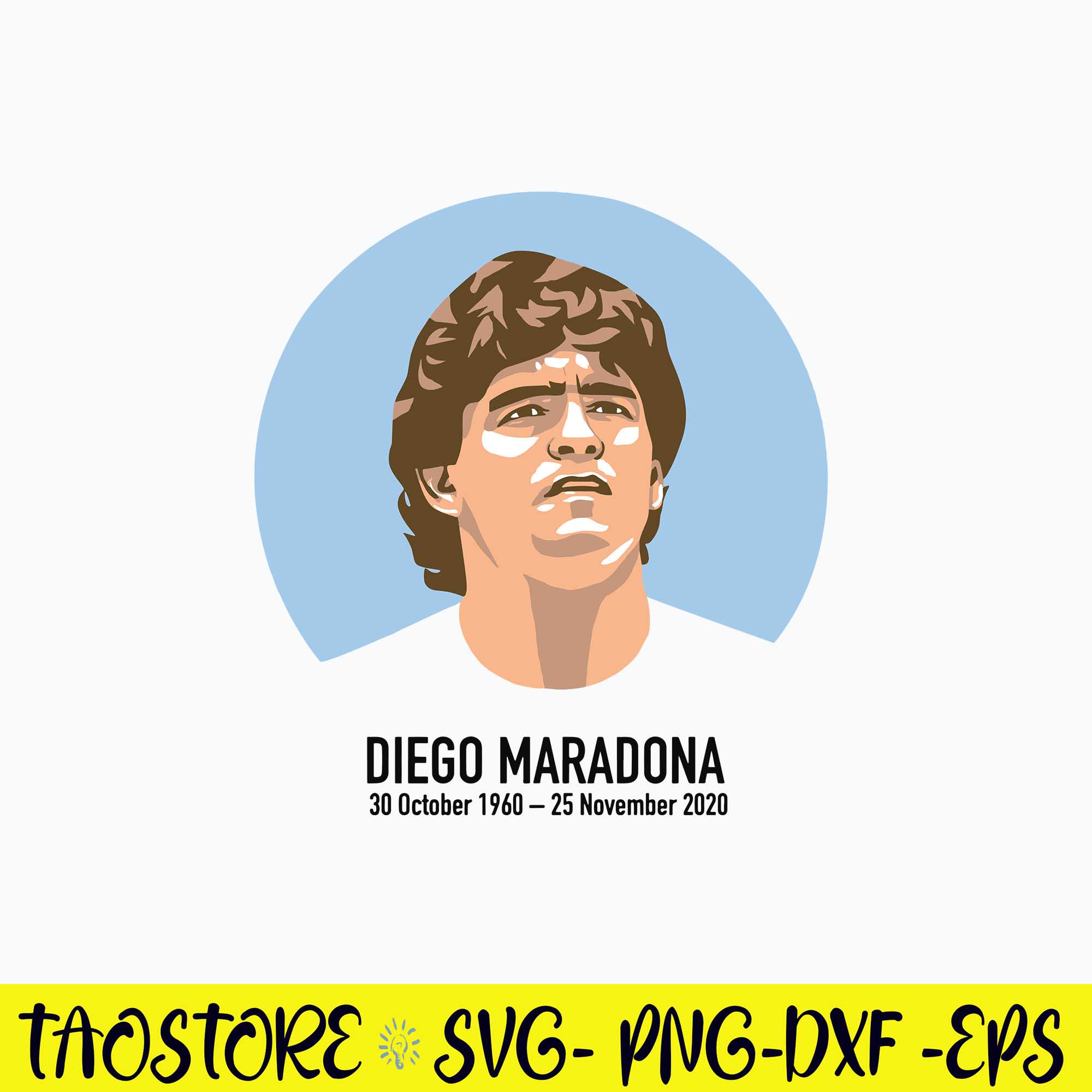 Diego Maradona Svg, Rip Diego Armando Svg, Diego Armando Mar | Inspire ...