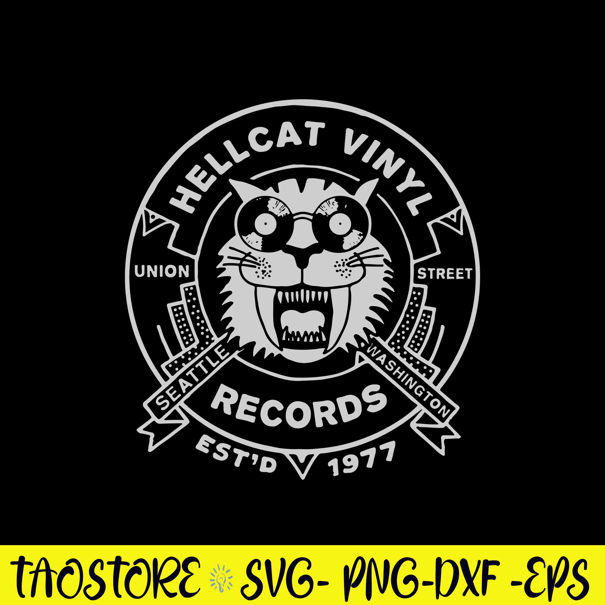 Hellcat Vinyl Records Svg, Png Dxf Eps File | Inspire Uplift