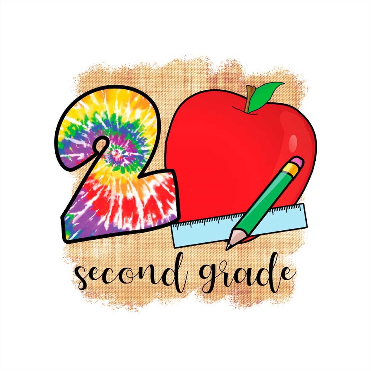 Second grade SVG PNG, 2 number PNG, apple PNG, pencil PNG | Inspire Uplift