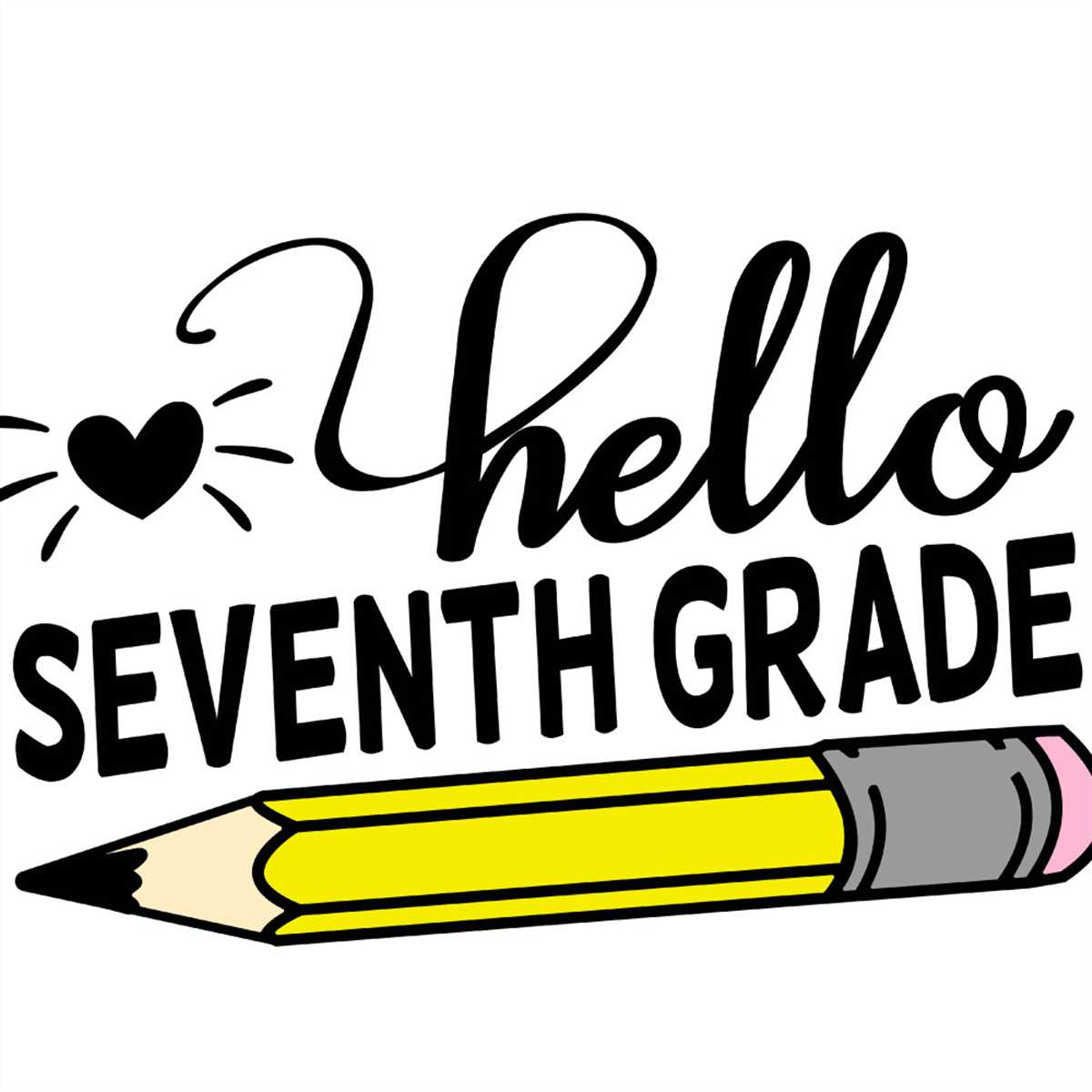 Hello seventh grade PNG SVG, Seventh grade SVG | Inspire Uplift