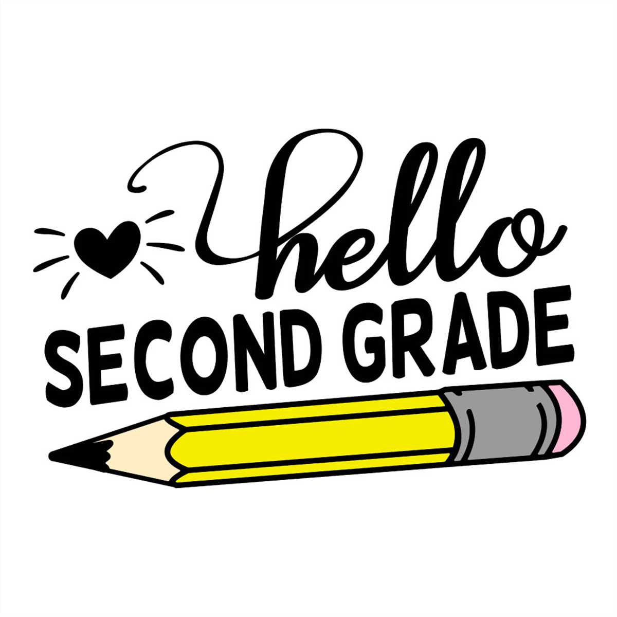 Hello second grade PNG SVG, hello SVG, grade SVG - Inspire Uplift