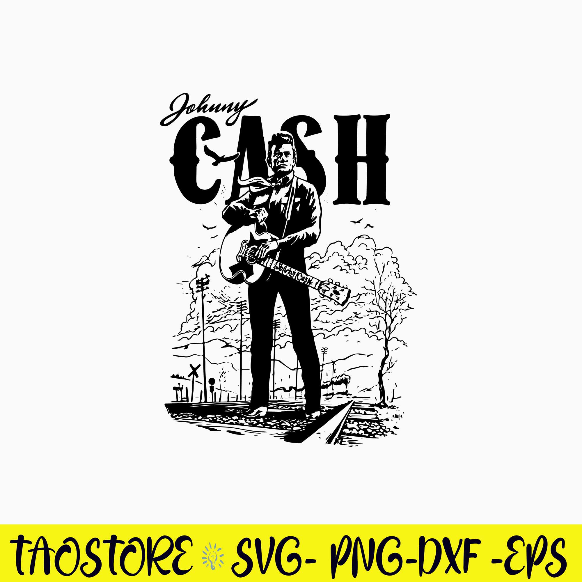 Johnny Cash Svg, Singer Svg, Png Dxf Eps File | Inspire Uplift