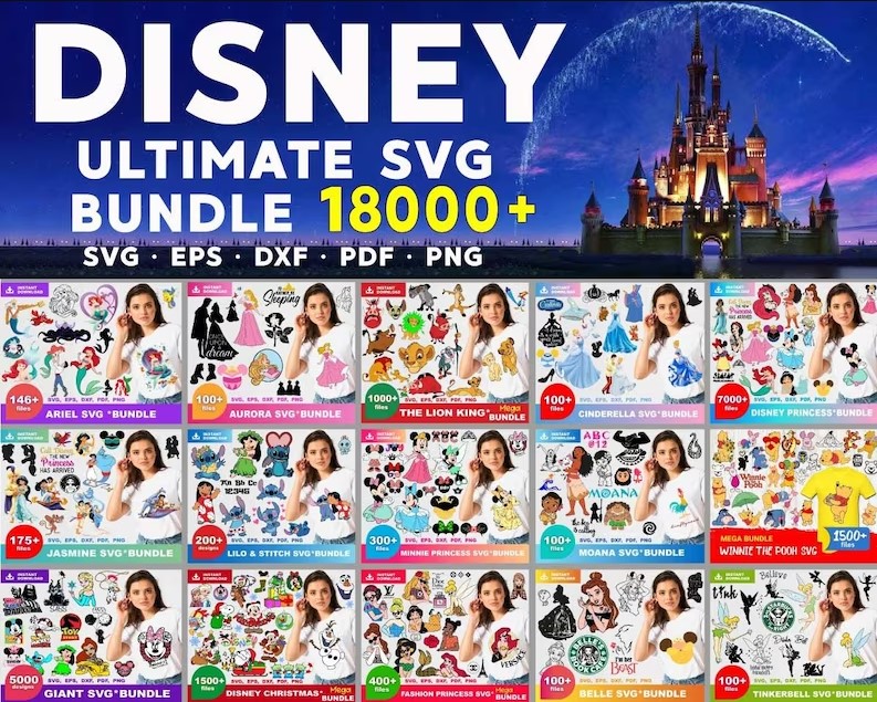 18000 Disney Bundle Svg Disney Svg Mickey Mouse Svg The L Inspire Uplift