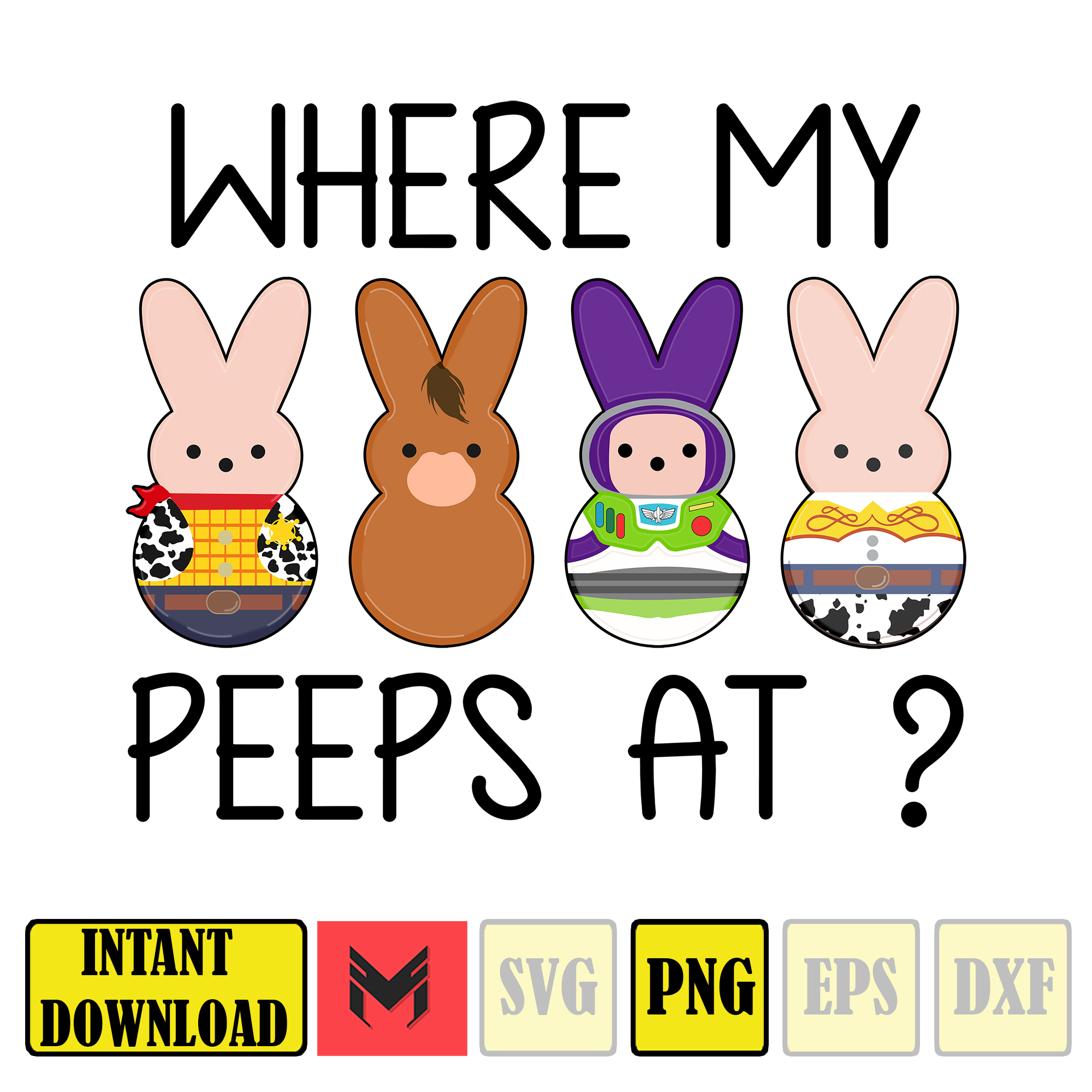 Where My Peeps At Png, Funny Easter Bunny Png, Easter Cartoo - Inspire ...