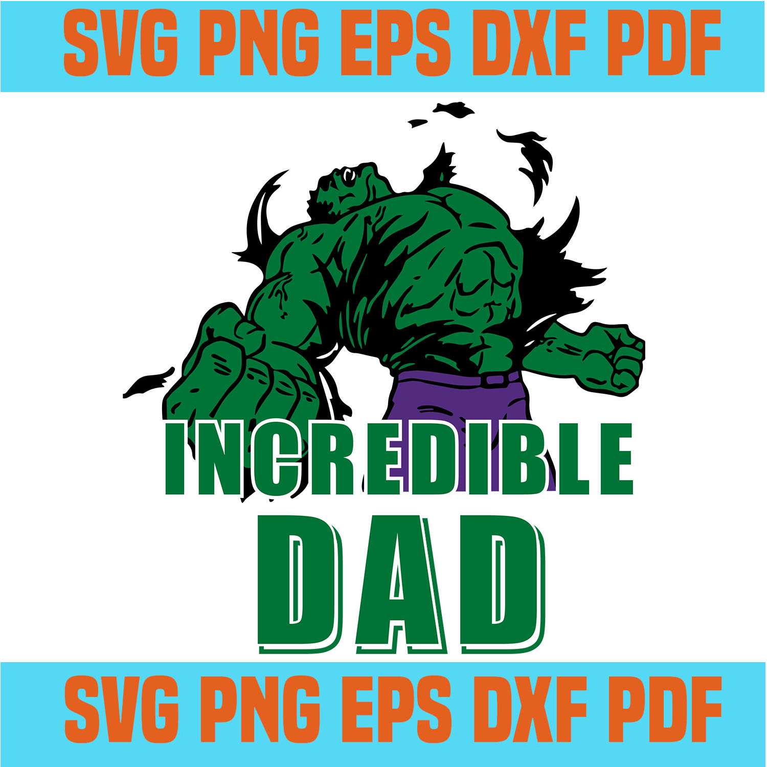 Hulk Svg File Incredible svg Fathers day svg,svg cricut, sil | Inspire ...