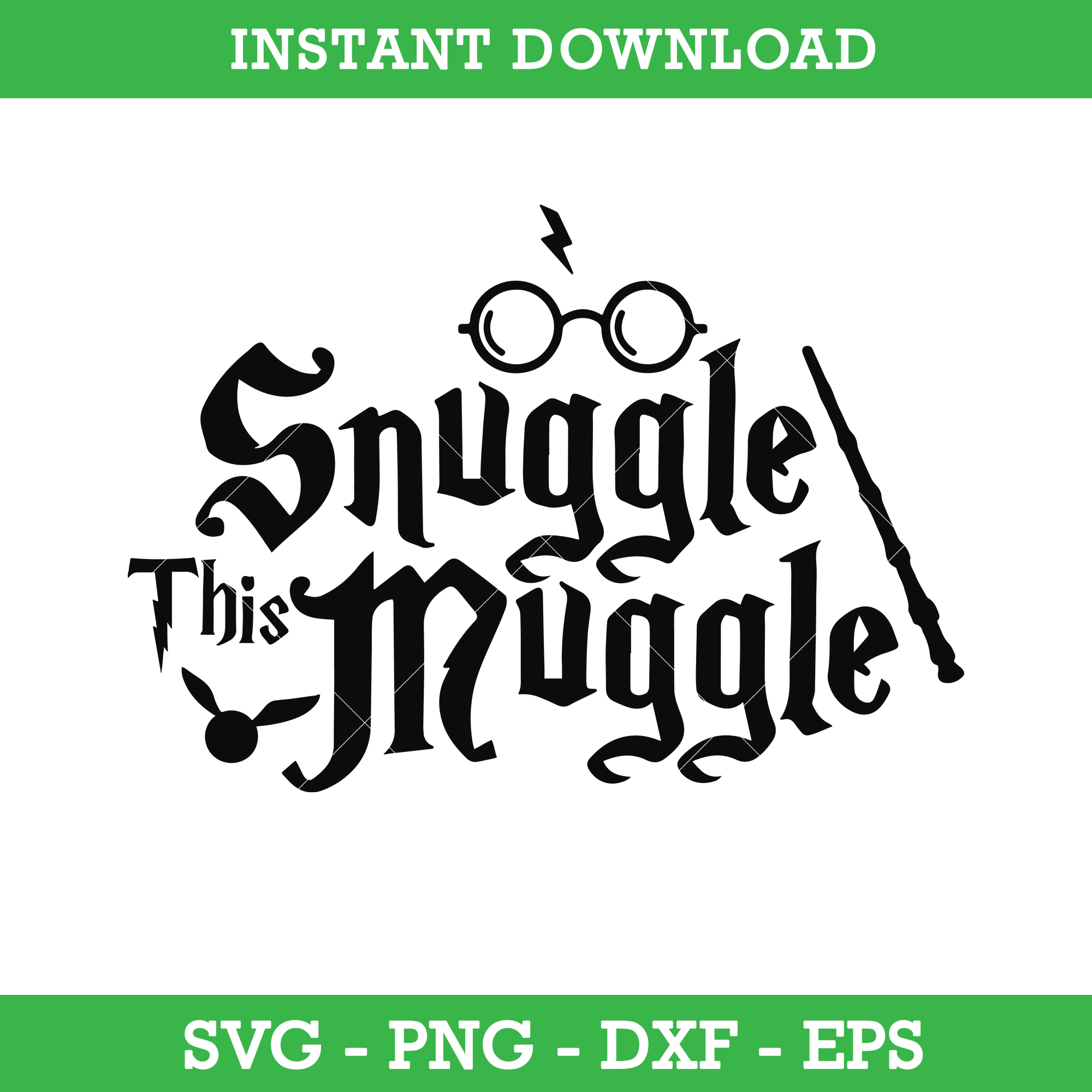 Snuggle This Muggle SVG, Harry Potter SVG, Magic Wand SVG, P | Inspire ...