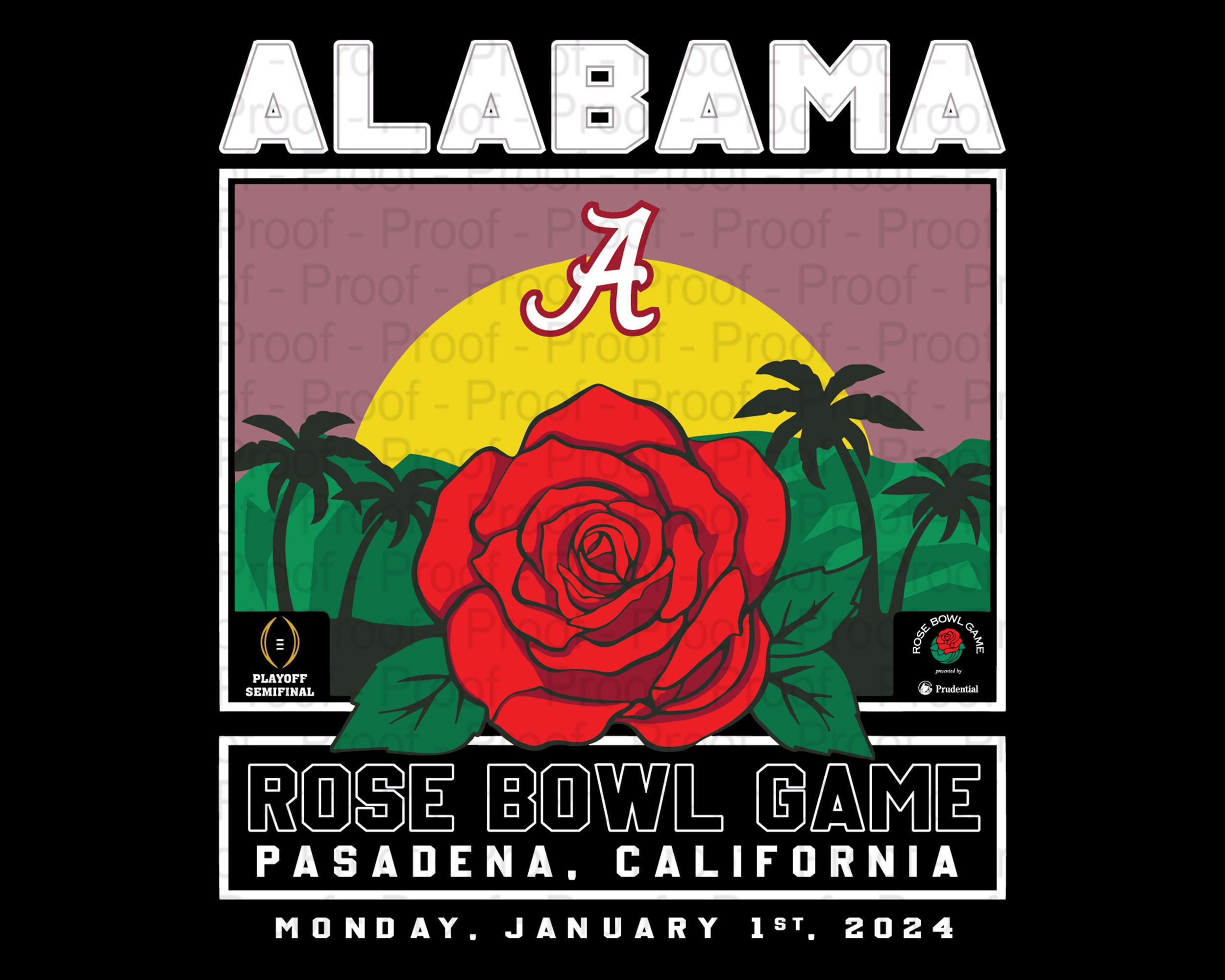 Alabama Crimson Tide Rose Bowl 2024 Png CFP Semi Football PN - Inspire ...
