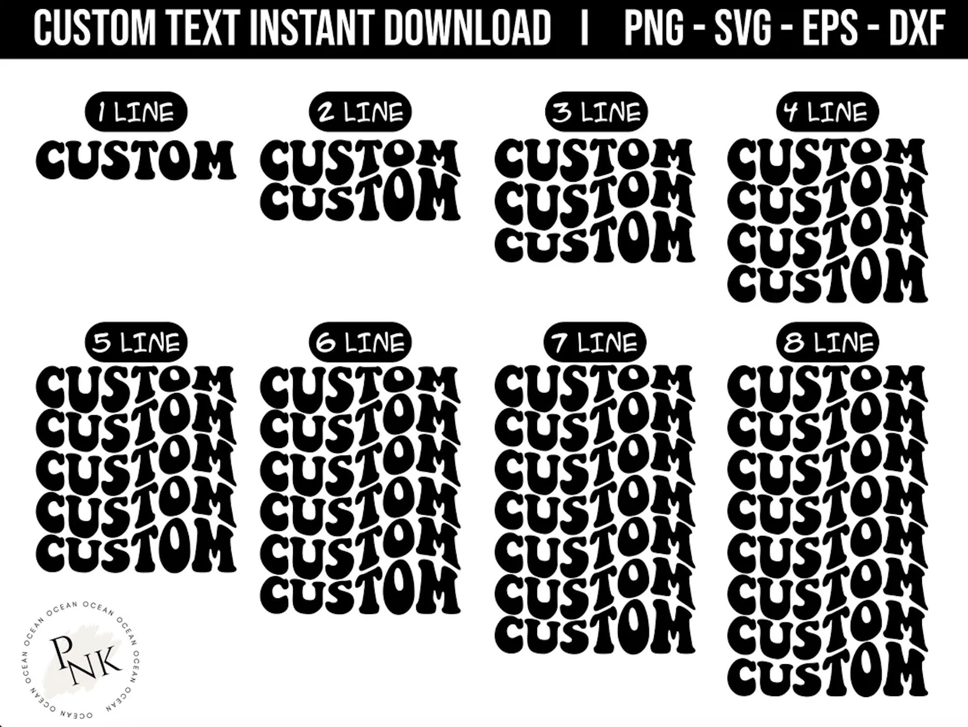 Custom Wavy Letters Svg, wave font quote, Wavy Alphabet Grap | Inspire ...