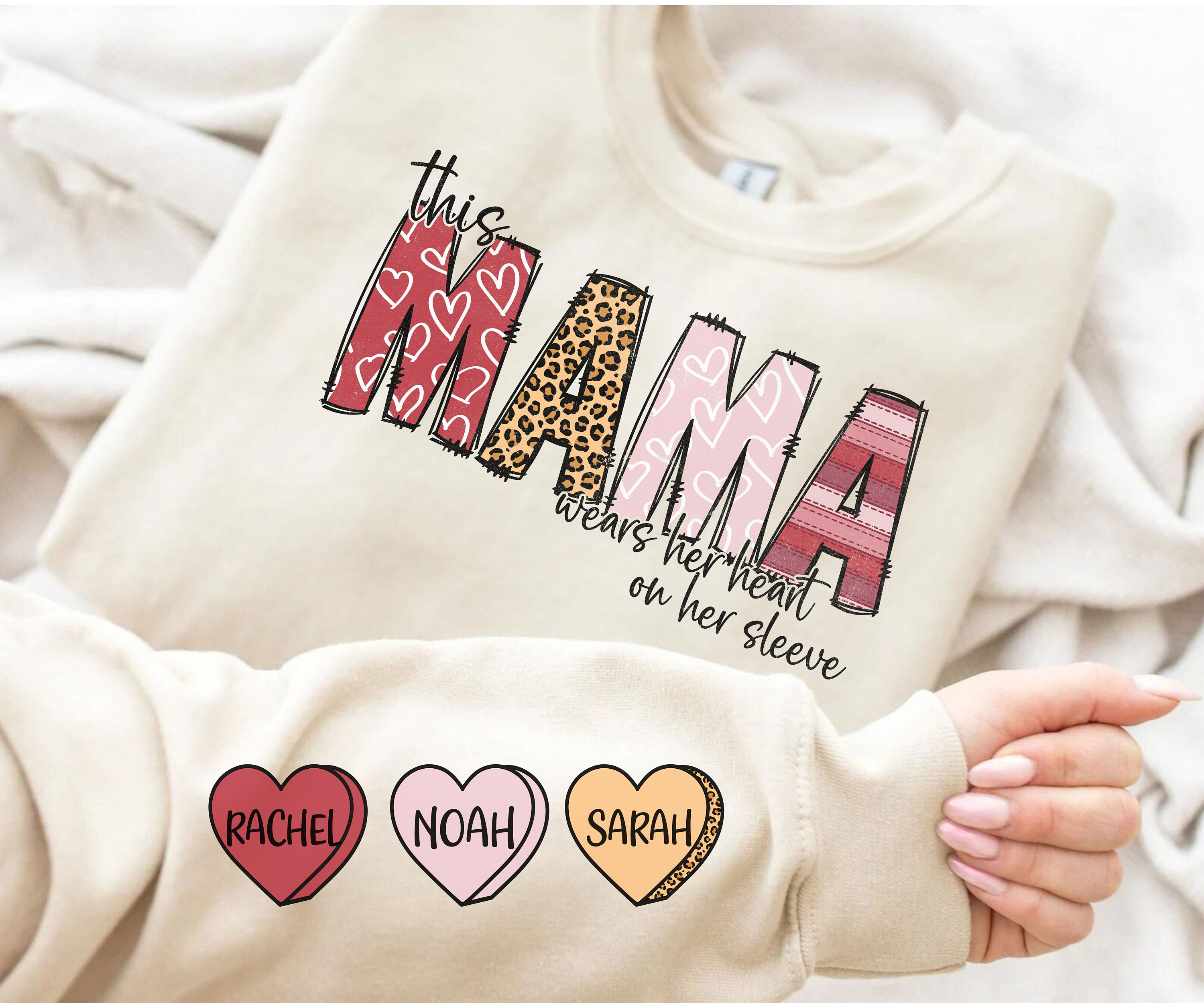 This mama wears her heart on her sleeve, Valentines day, Mot | Inspire ...