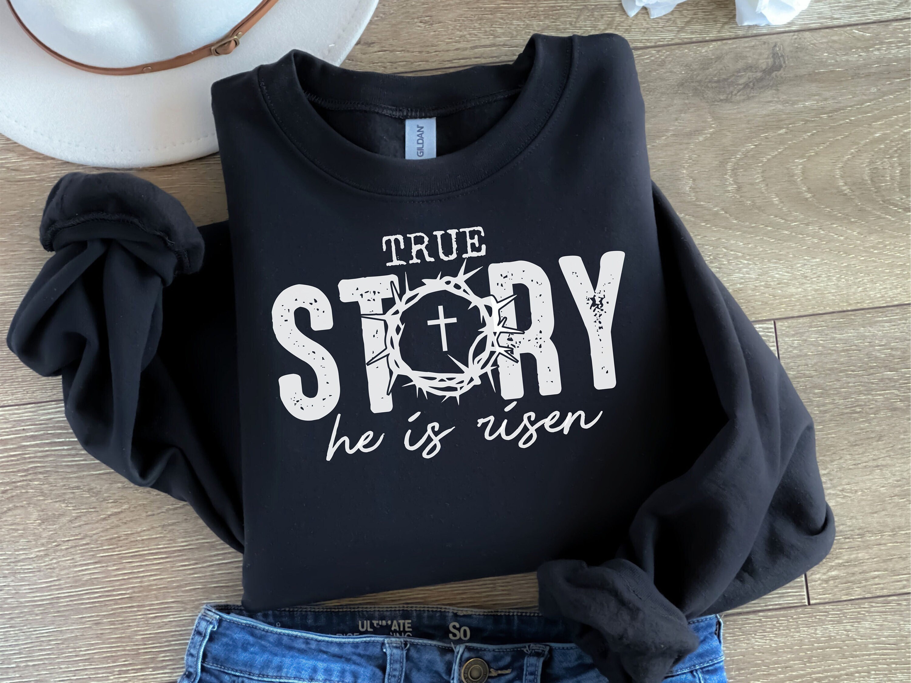 True Story Easter SVG PNG, He Is Risen Svg, Easter Svg, Fait - Inspire ...