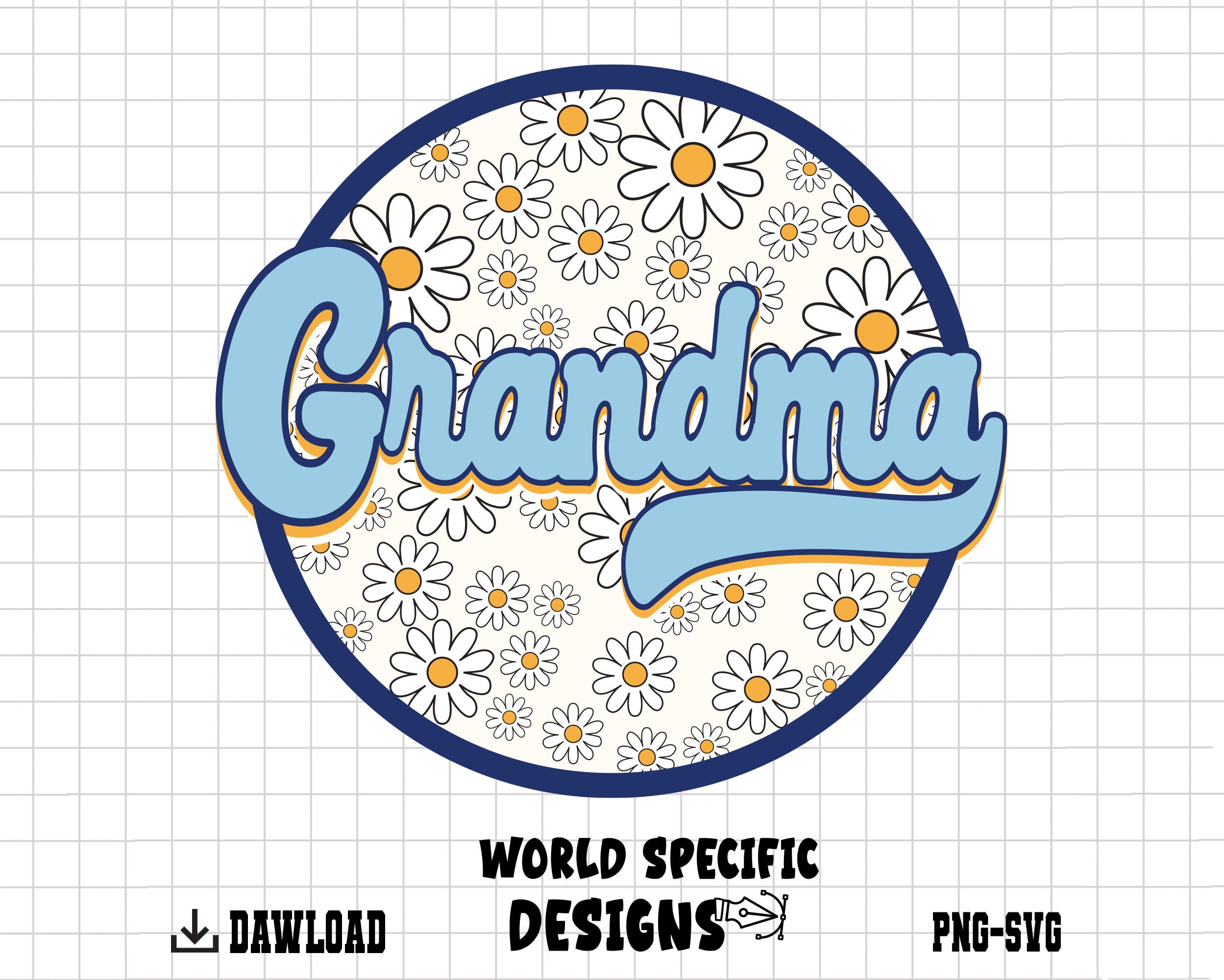 Floral Grandma PNG, Floral Grandma SVG, Grandma Flower Svg, | Inspire ...