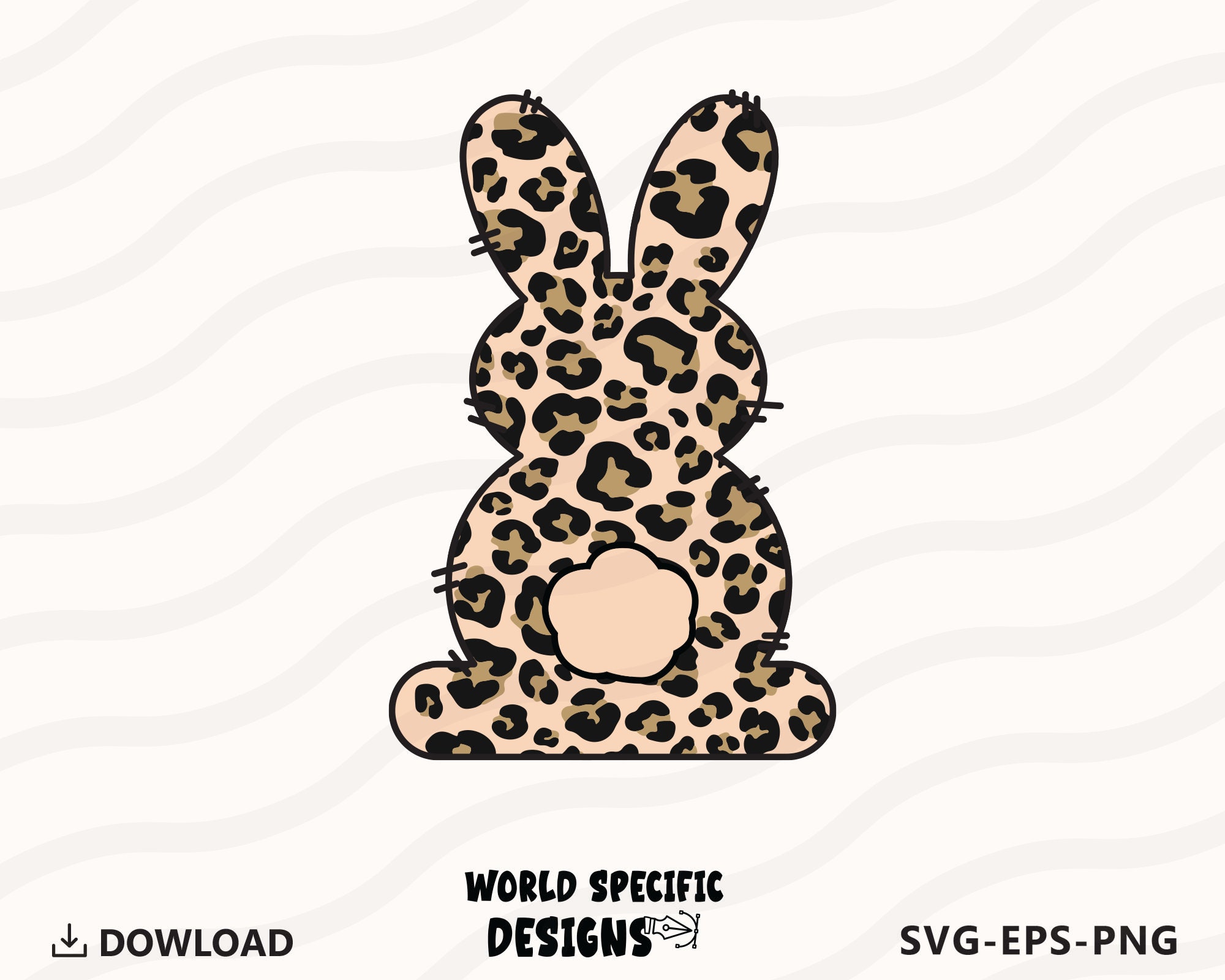Leopard Print Bunny Svg, Png, Bunny Svg, Bunny Png, Easter S - Inspire ...